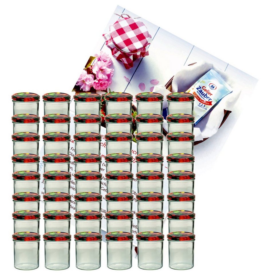Mambocat Einmachglas 48er Set Sturzglas 350 Ml Marmeladenglas