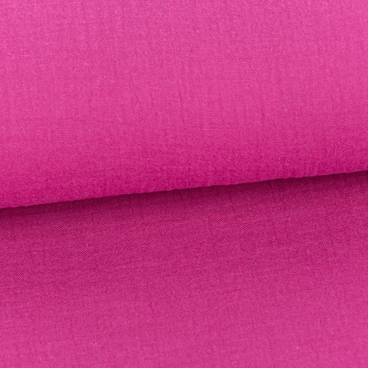 SchÖner Leben Stoff Musselin Stoff Double Gauze Einfarbig Dunkel Pink