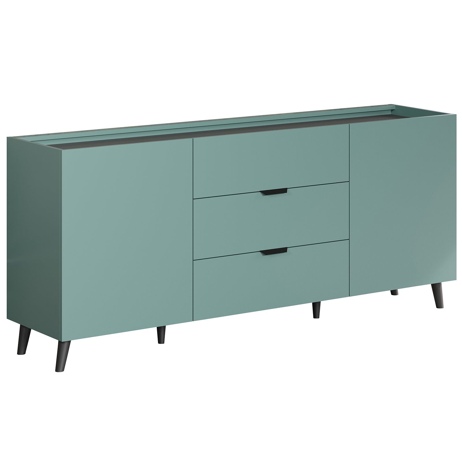 Trendteam Sideboard Sideboard Melton Dusk Blue Anthrazit Schlicht