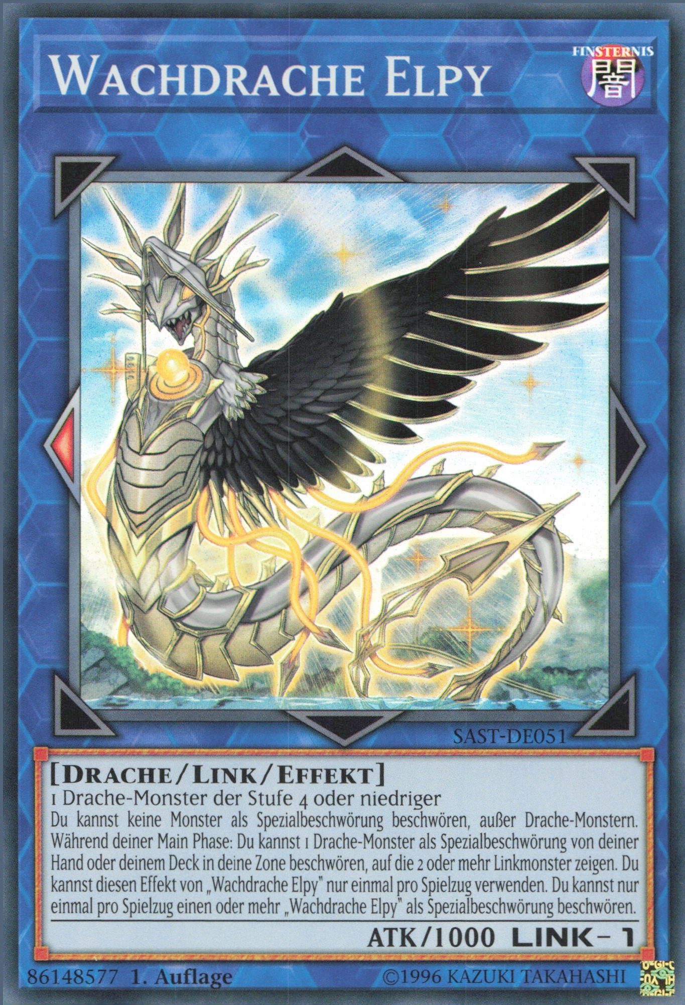 ReCollectibles Sammelkarte YuGiOh Karte Wachdrache Elpy deutsch, Yu-Gi-Oh! Karte SAST-EN051 ...