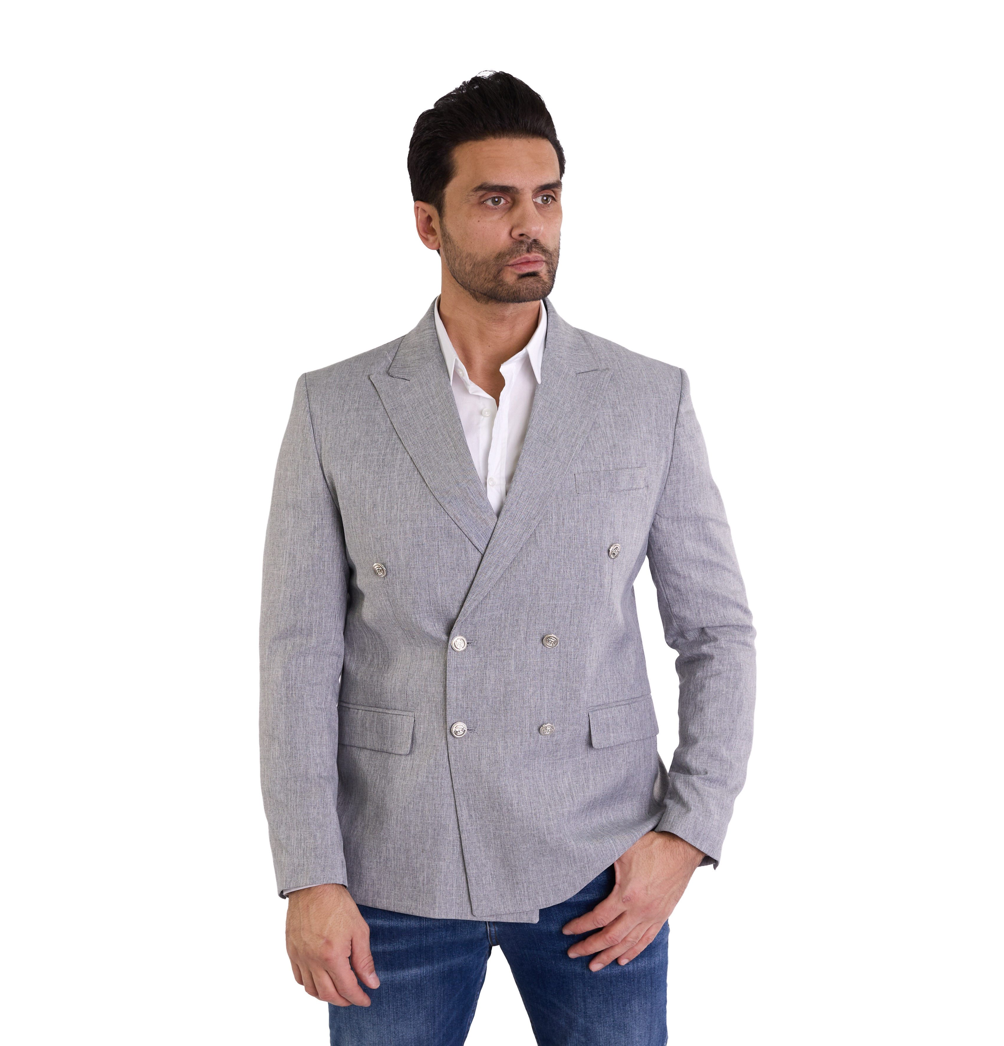 Denim Distriqt Sakko Feiner Herren Zweireiher Sakko in schönen Sommer ...