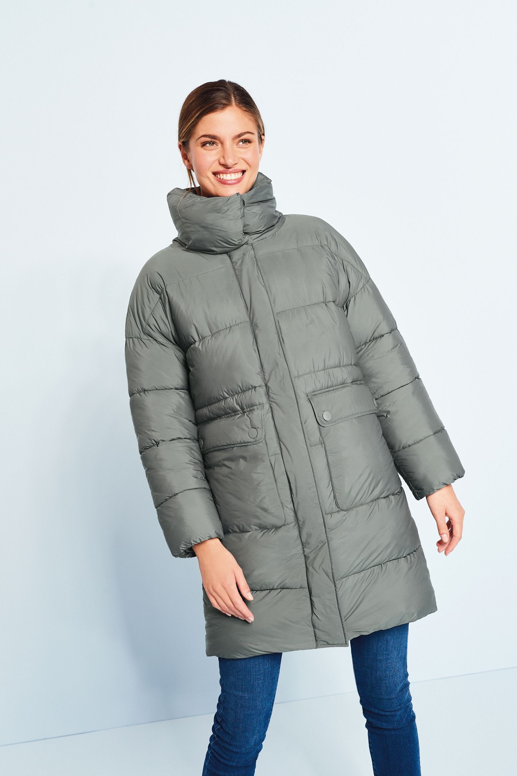 Next Steppmantel Mittellanger Wattierter Steppmantel 1 Tlg