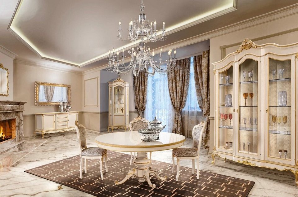Jvmoebel Esszimmer Set Design Esszimmer Set Garnitur Holz Möbel