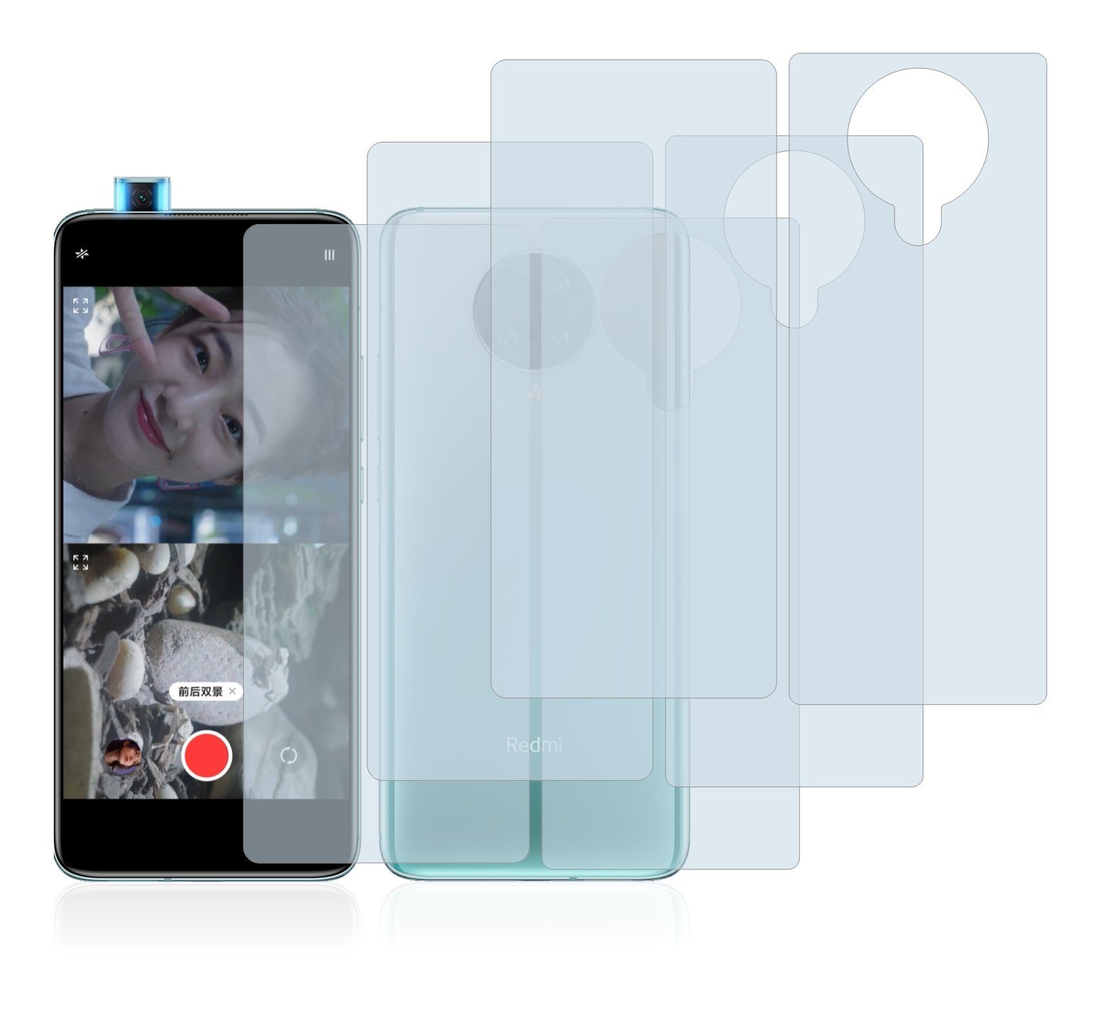 Savvies Schutzfolie Für Xiaomi Redmi K30 Ultra Displayrückseite