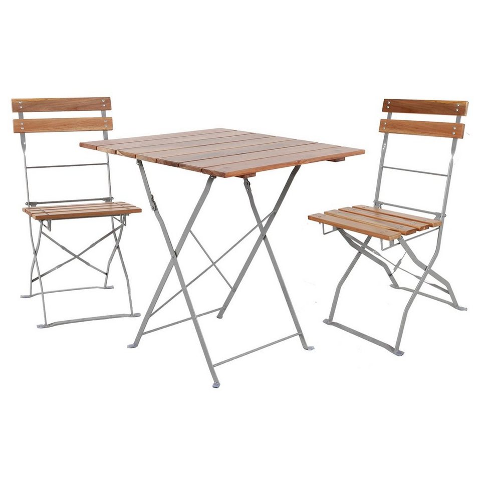 Mojawo Essgruppe 3 Tlg Biergartenmöbel Bistroset Balkonset Klapptisch