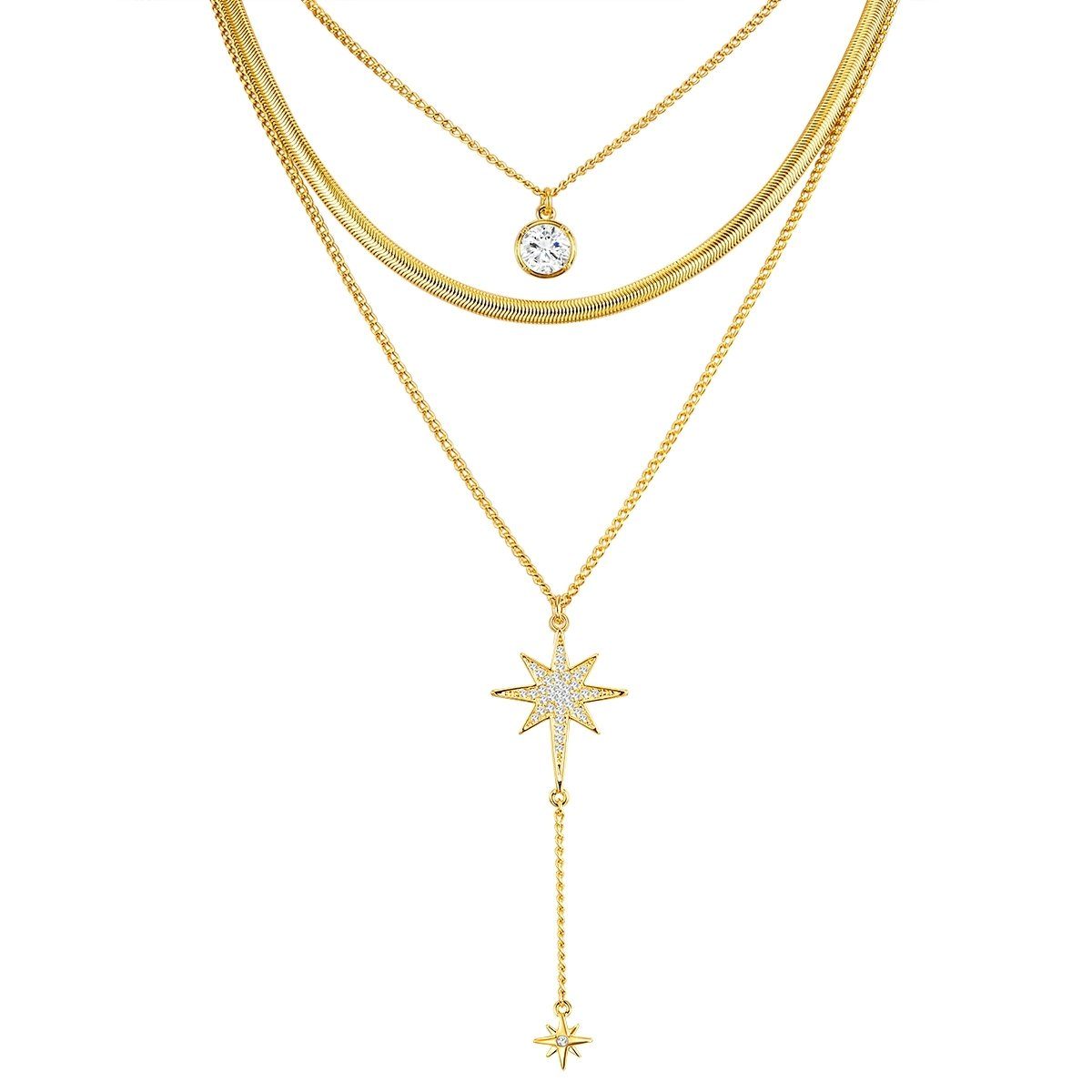 Lulu & Jane Collier Stern gelbgold, mit Stern, Länge ca. 38,0 - 51,0 cm ...