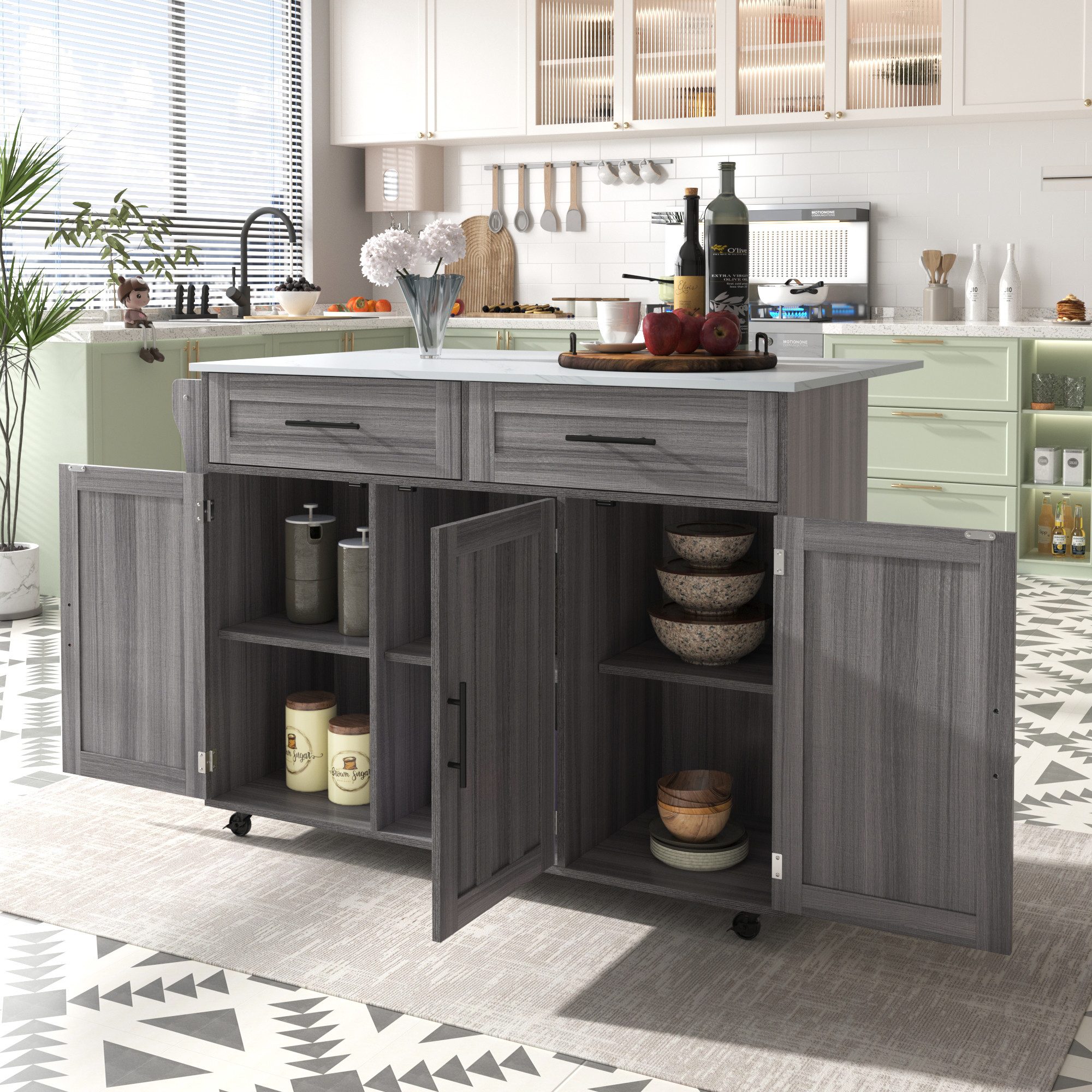 Modfu Sideboard Anrichte Küchenschrank Speisewagen Kücheninsel
