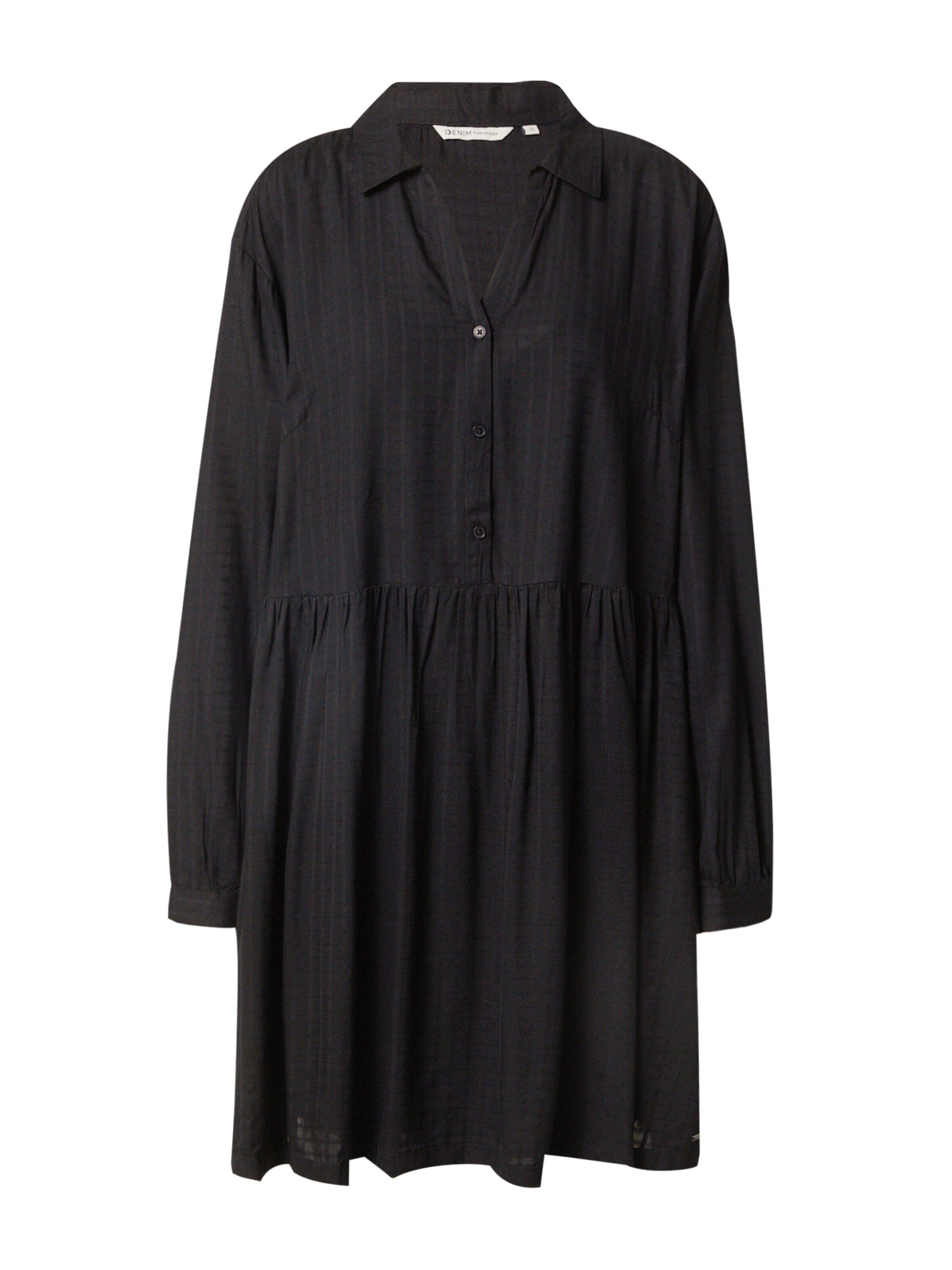 Tom Tailor Denim Blusenkleid 1 Tlg Drapiertgerafft Gerader Saum