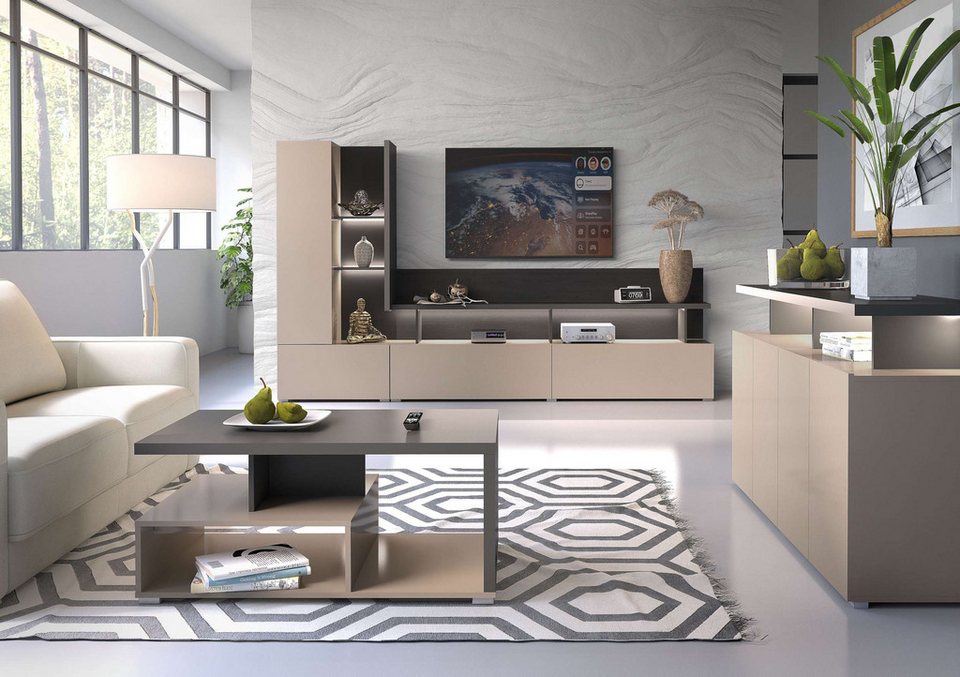 99rooms Wohnwand Rio Set 3 St Wohnmöbel Modern Design Mit Viel