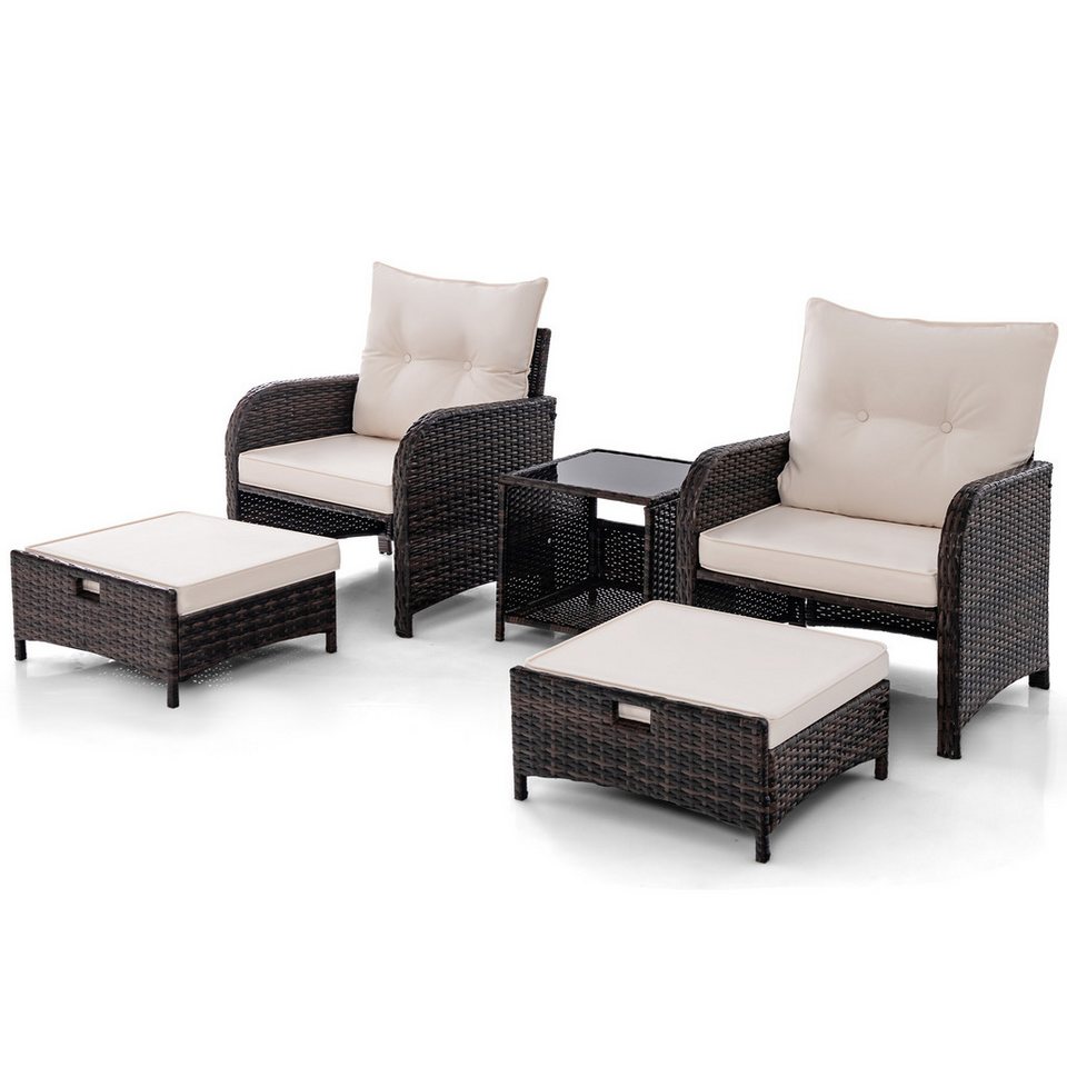 Komfotteu Balkonset Mit Kissen And Kaffeetisch Gartenmöbel Aus Rattan