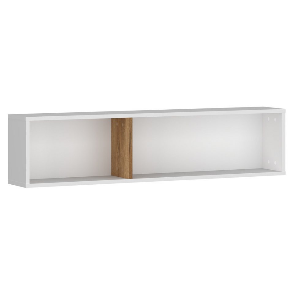 Lomadox Wandregal Risby 129 Weiß Mit Eiche Wandboard Regal Board