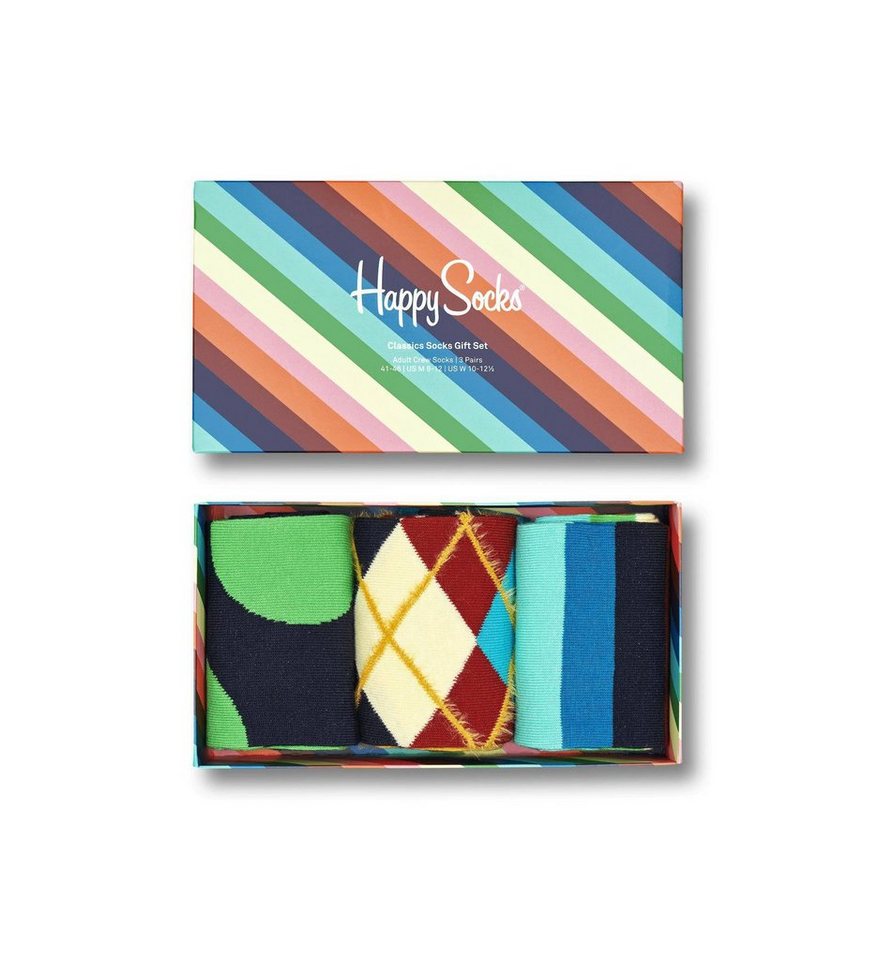 Happy Socks Freizeitsocken 3 Pack Classics Socks T Set Happy