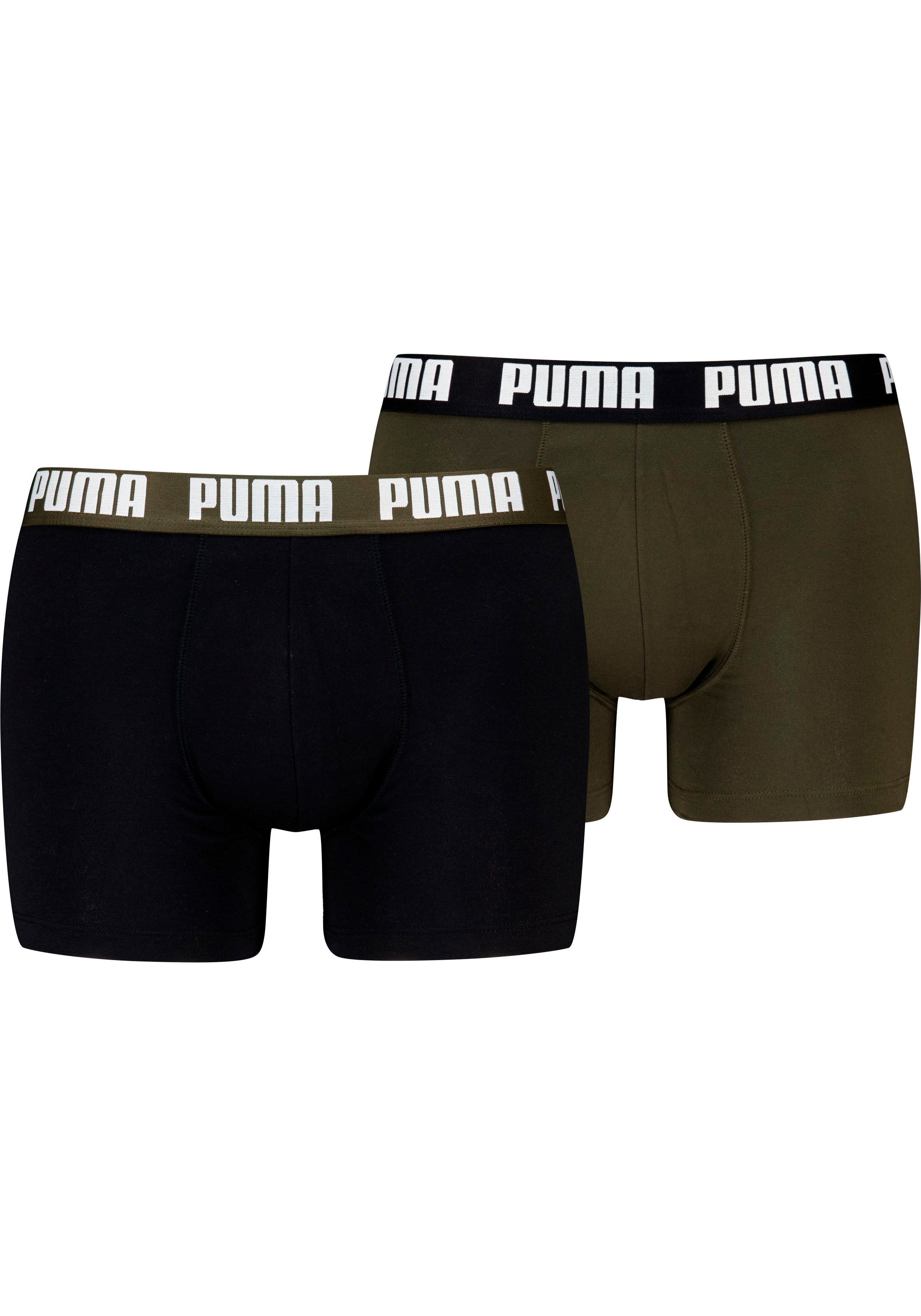 PUMA Boxershorts BASIC BOXER (2er Pack) mit elastischem Bund