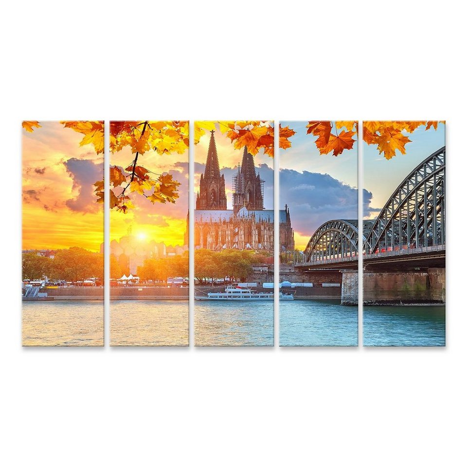 islandburner Leinwandbild »Bild auf Leinwand Köln Bei Sonnenuntergang ... islandburner Leinwandbild »Bild auf Leinwand Köln Bei Sonnenuntergang ...