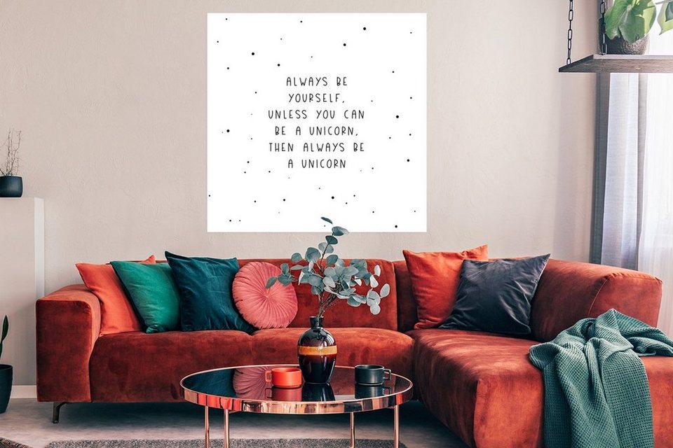 Muchowow Poster Sprichwörter Sei Immer Du Selbst Einhorn Zitate