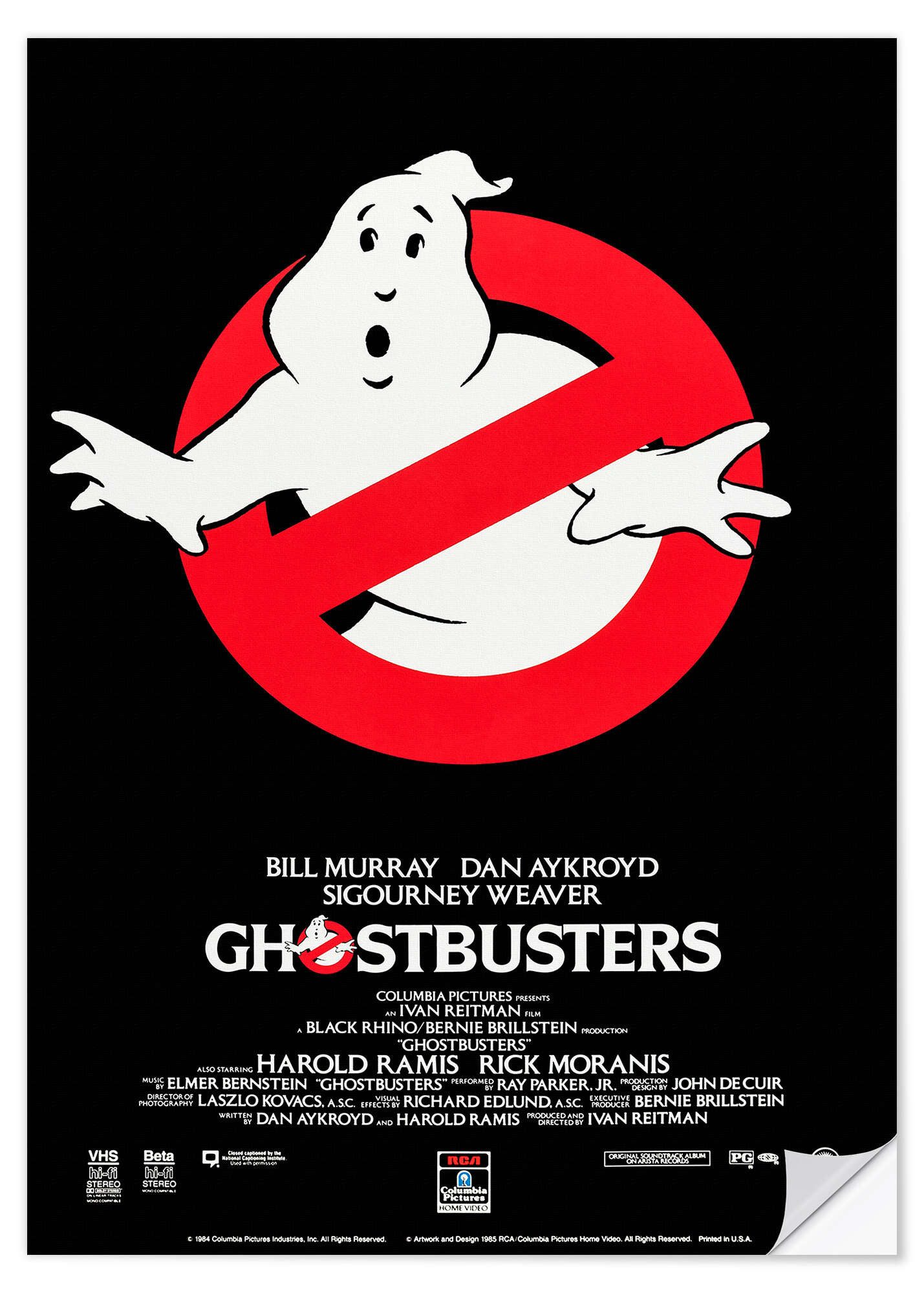 Posterlounge Wandfolie Vintage Entertainment Collection Ghostbusters