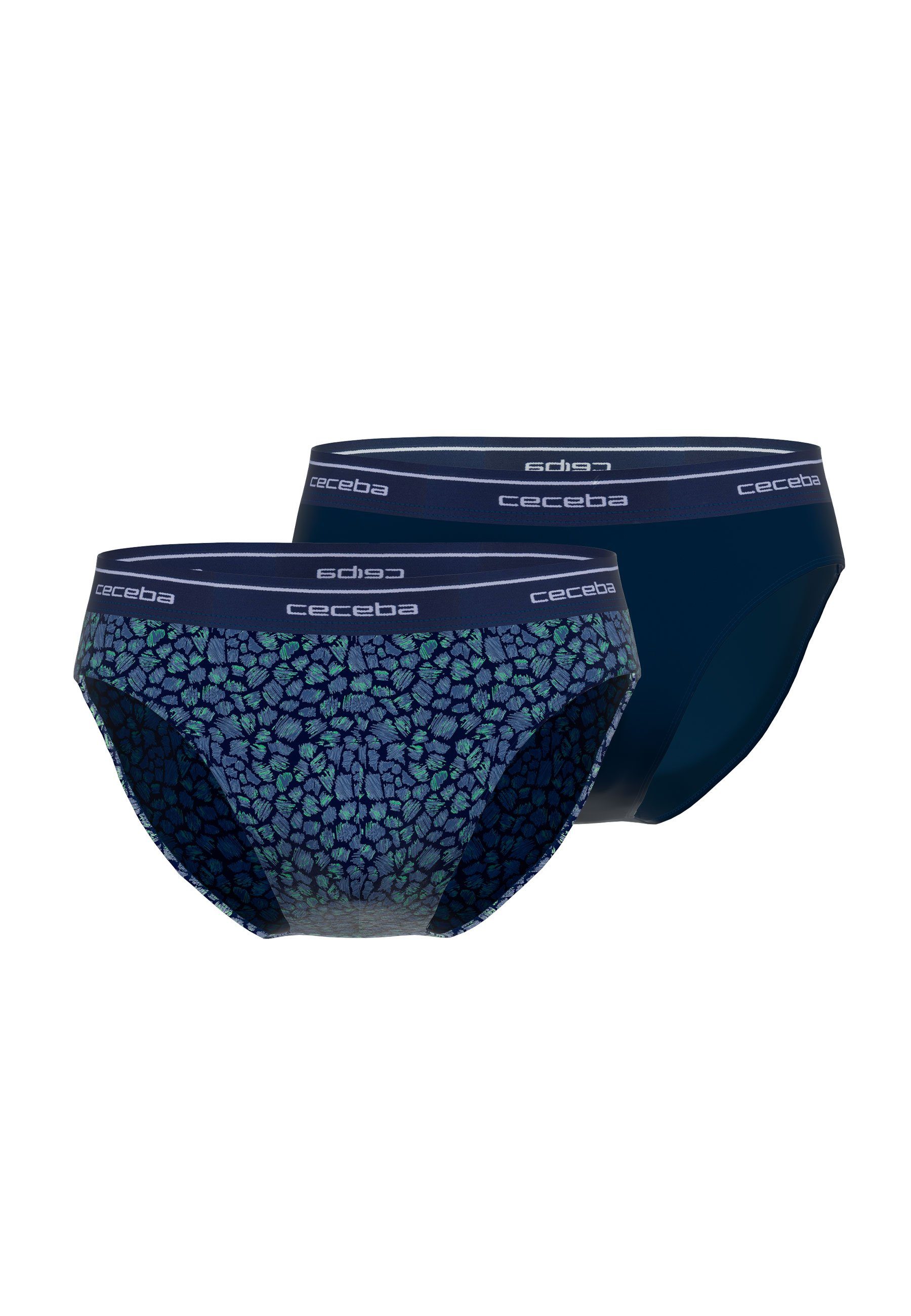 Ceceba Slip Ceceba Herren Slip Blau Bedruckt 2er Pack 2 St