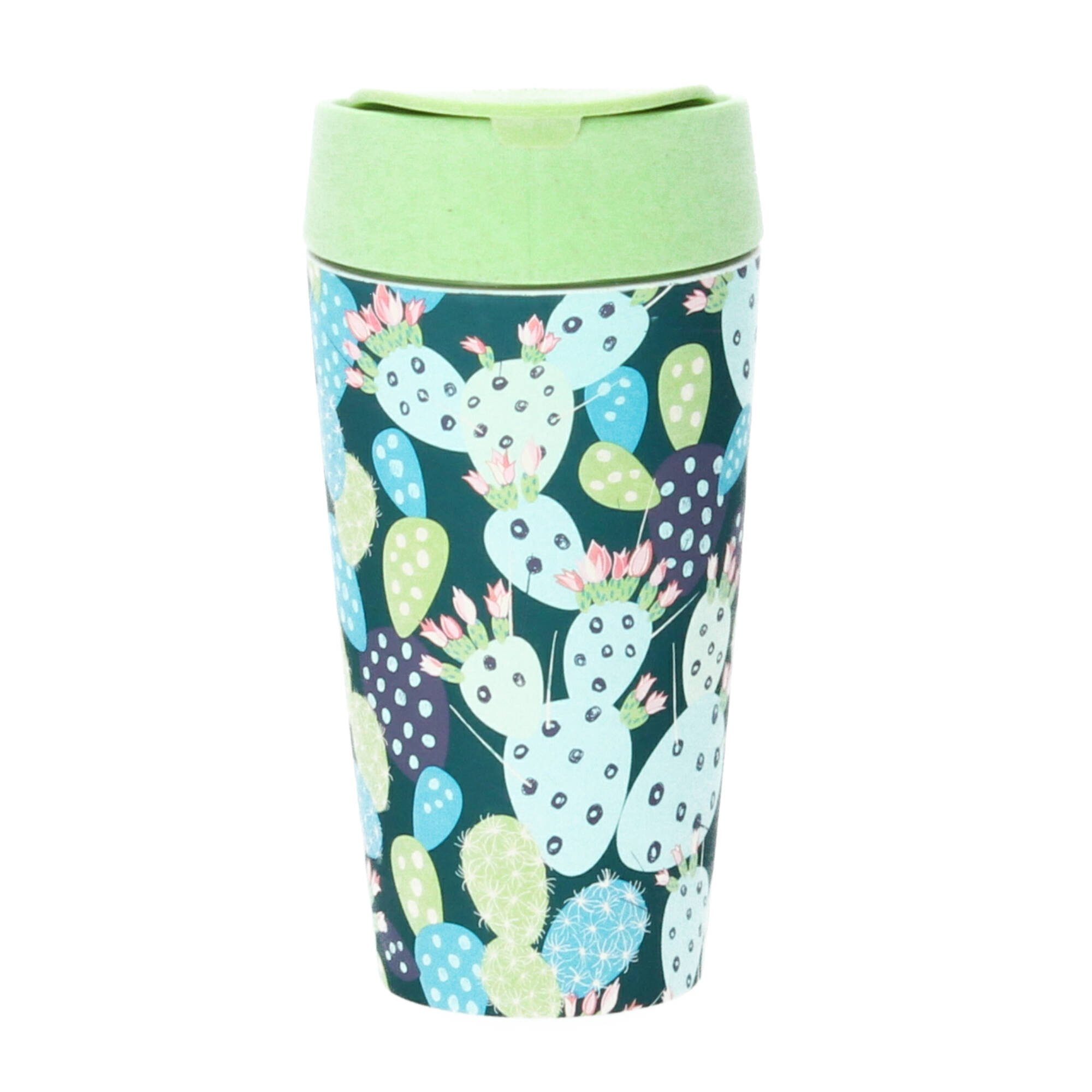 chic mic GmbH Becher Bioloco plant deluxe cup 420 ml cactus Kaktus grün, PLA (Kunststoff aus ...