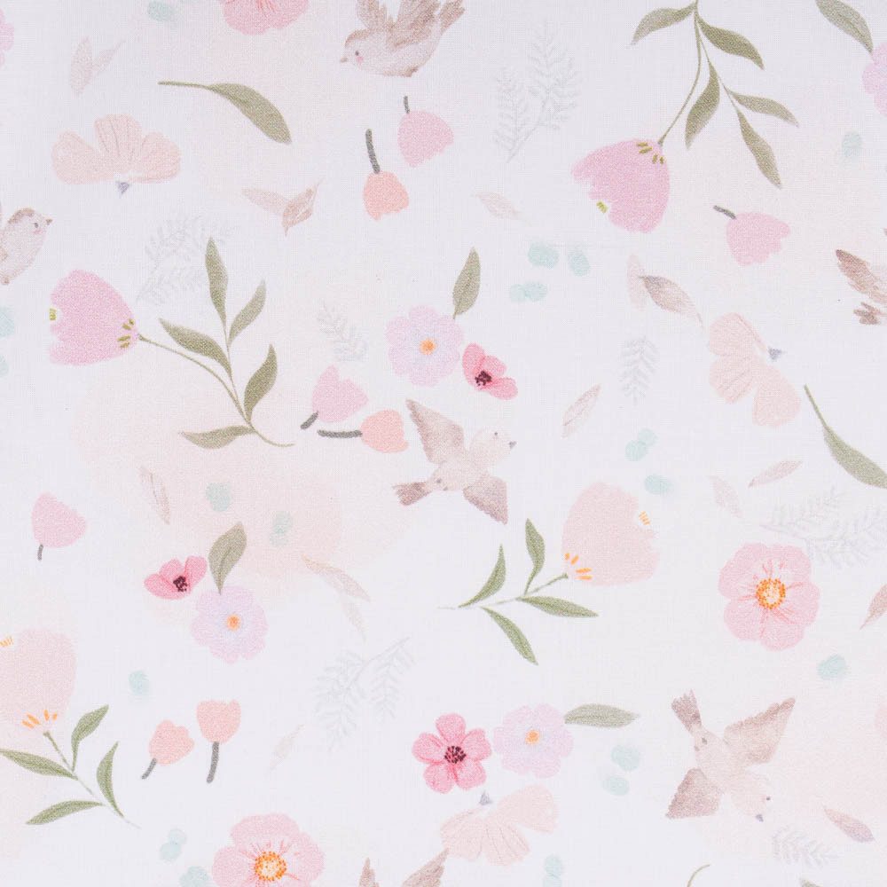 SchÖner Leben Stoff Baumwollstoff Popeline Digitaldruck Pretty Blumen
