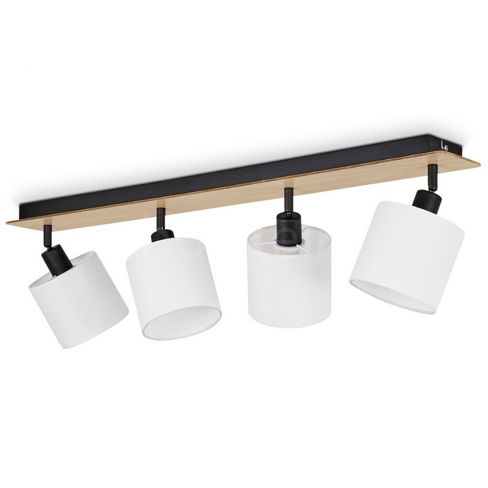 Hofstein Deckenleuchte Costa Deckenlampe Aus Holzmetallstoff In