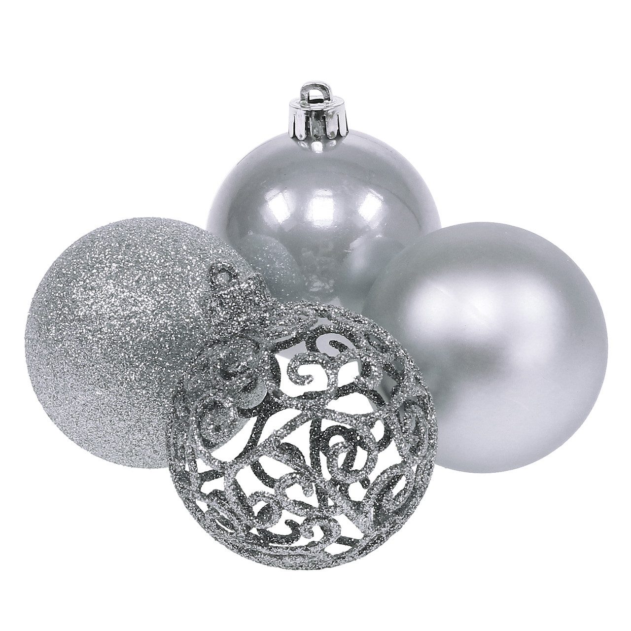 Kaemingk Weihnachtsbaumkugel Weihnachtskugeln Silber 6cm 16er Set ...