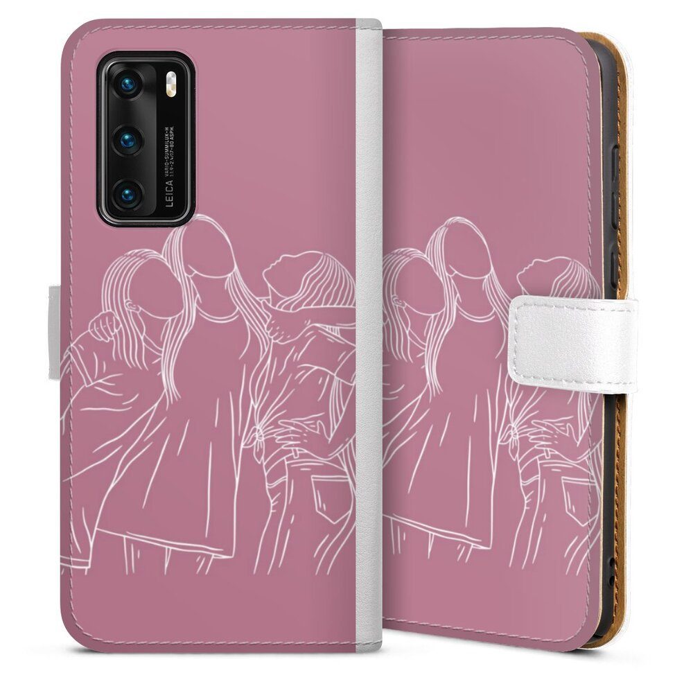 Deindesign Handyhülle Freundinnen Line Art Huawei P40 Hülle Handy