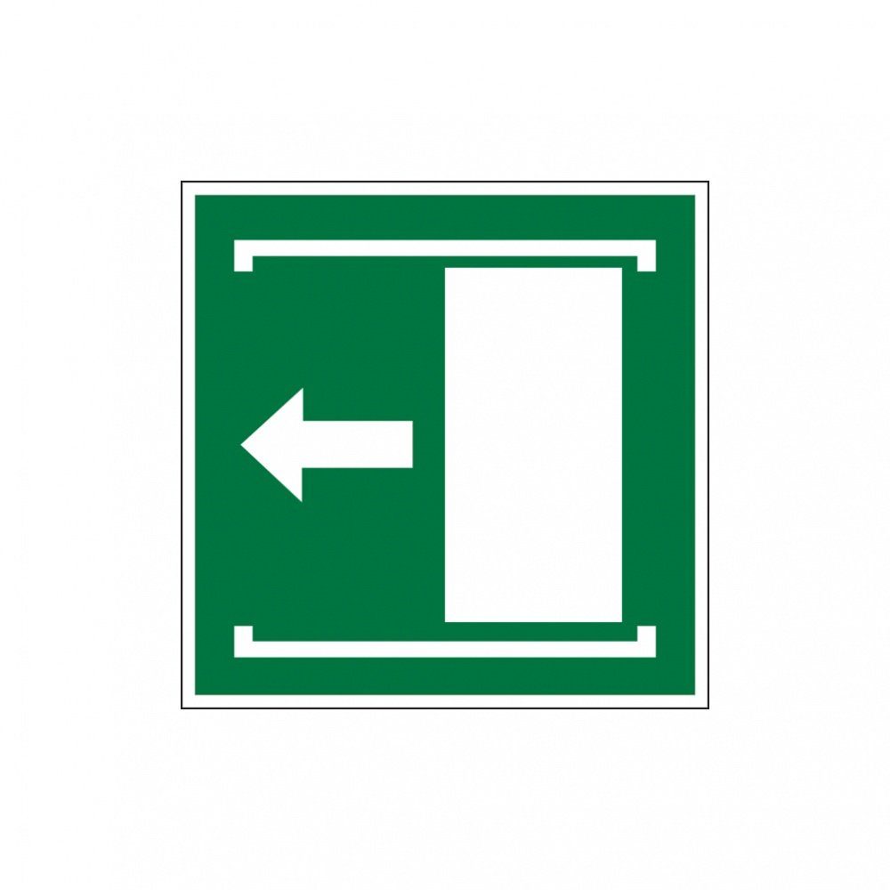 König Werbeanlagen Hinweisschild Rettungszeichen, Schiebetür öffnet nach links, E034,DIN EN ISO ...