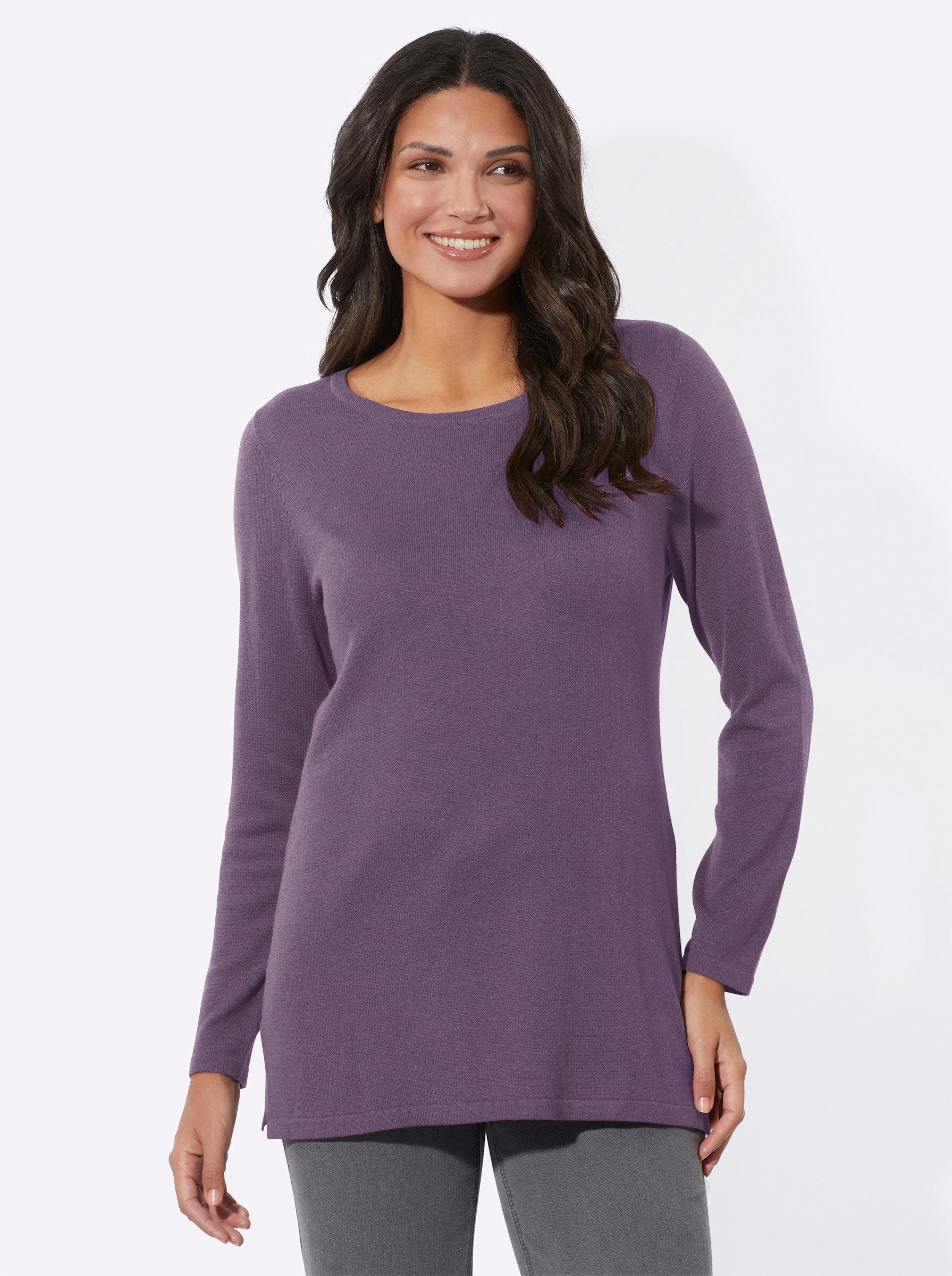 Sieh an! Strickpullover Longpullover, Mit 5% Kaschmir