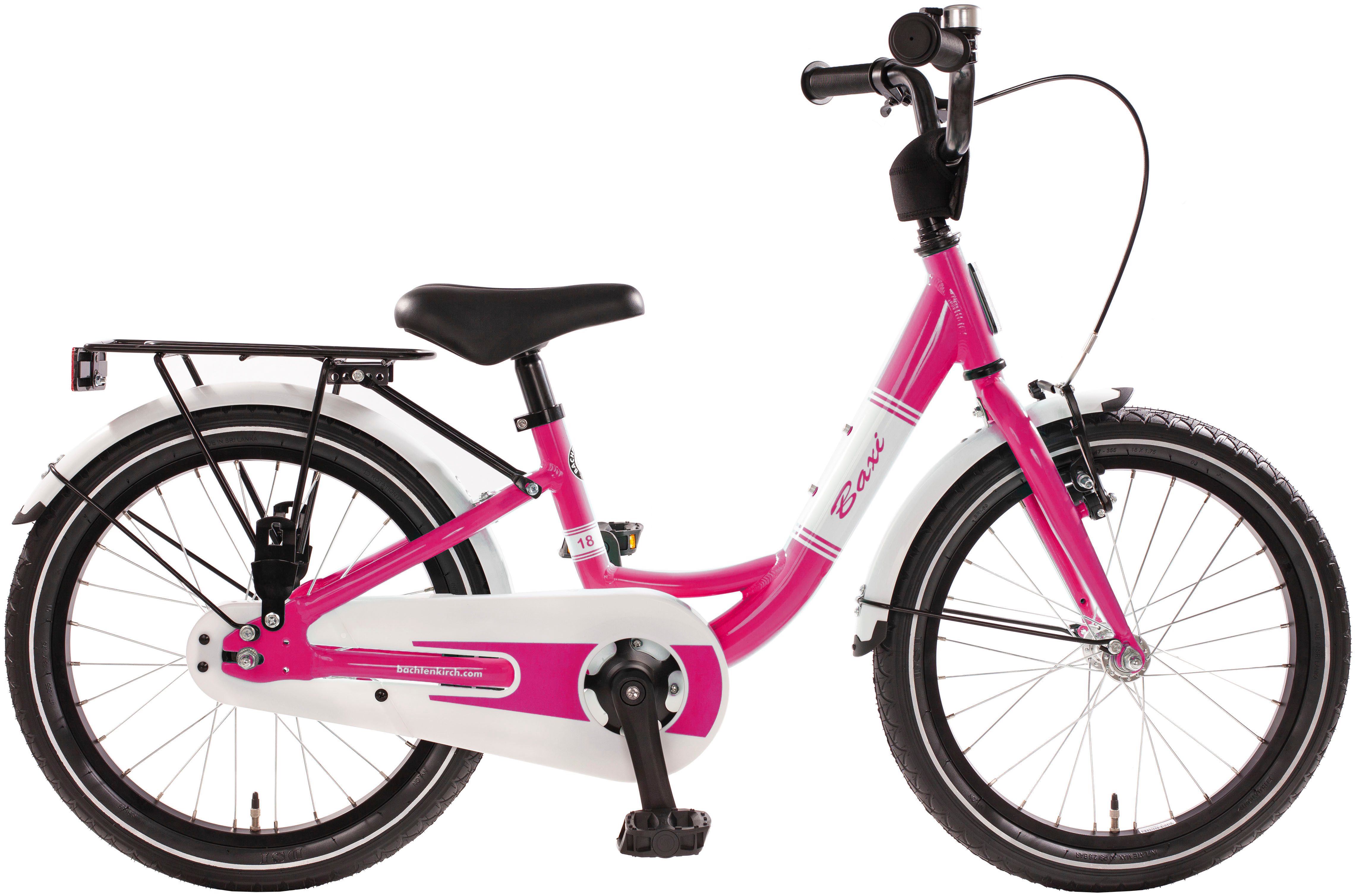 Bachtenkirch Kinderfahrrad 18" Baxi - pink, 1 Gang, ohne Schaltung, (Packung), Alu Kinderfahrrad ...