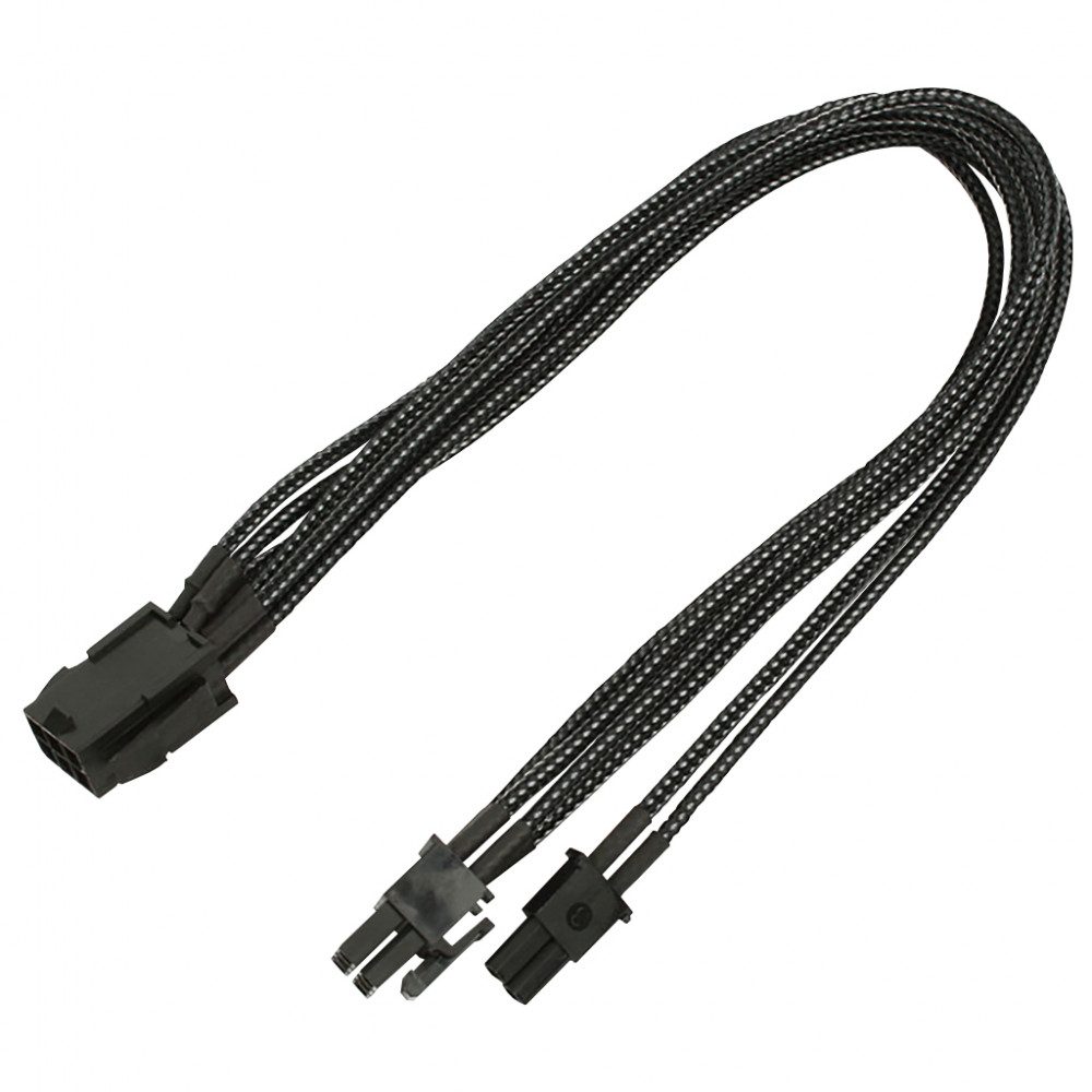 NANOXIA Nanoxia 6-Pin zu 6+2-Pin PCI-E Kabel (0,3m) Grafikkarten-Kabel, 6-Pin zu 6+2-Pin ...