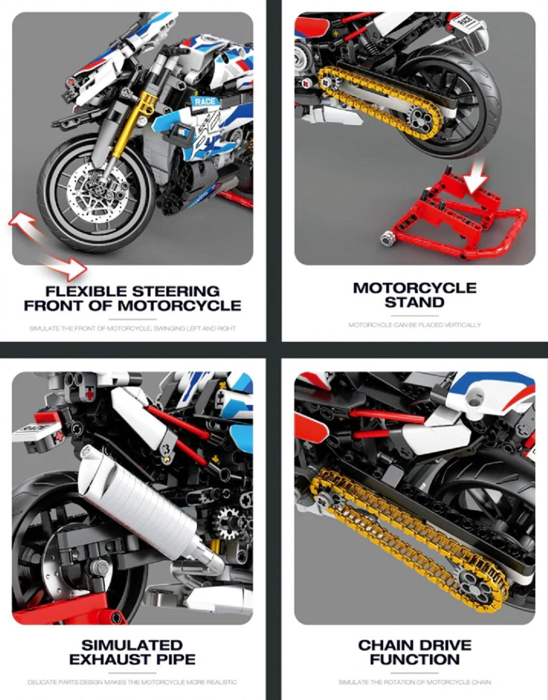 Reobrix Reobrix 99040 Moto League M 1000 RR Motorrad 949 Teile Technik ...