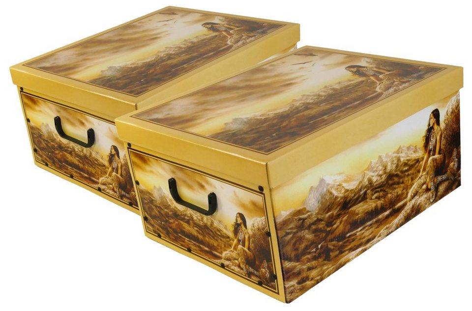 Artra Dekokorb Ordnungsboxen Deko Karton 2er Set Box Clip Akai