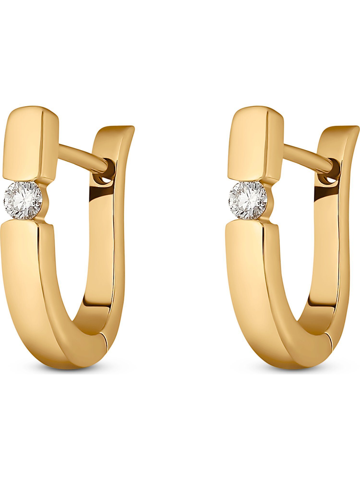 CHRIST Paar Creolen CHRIST Damen-Creolen 2 Diamant (Paar)