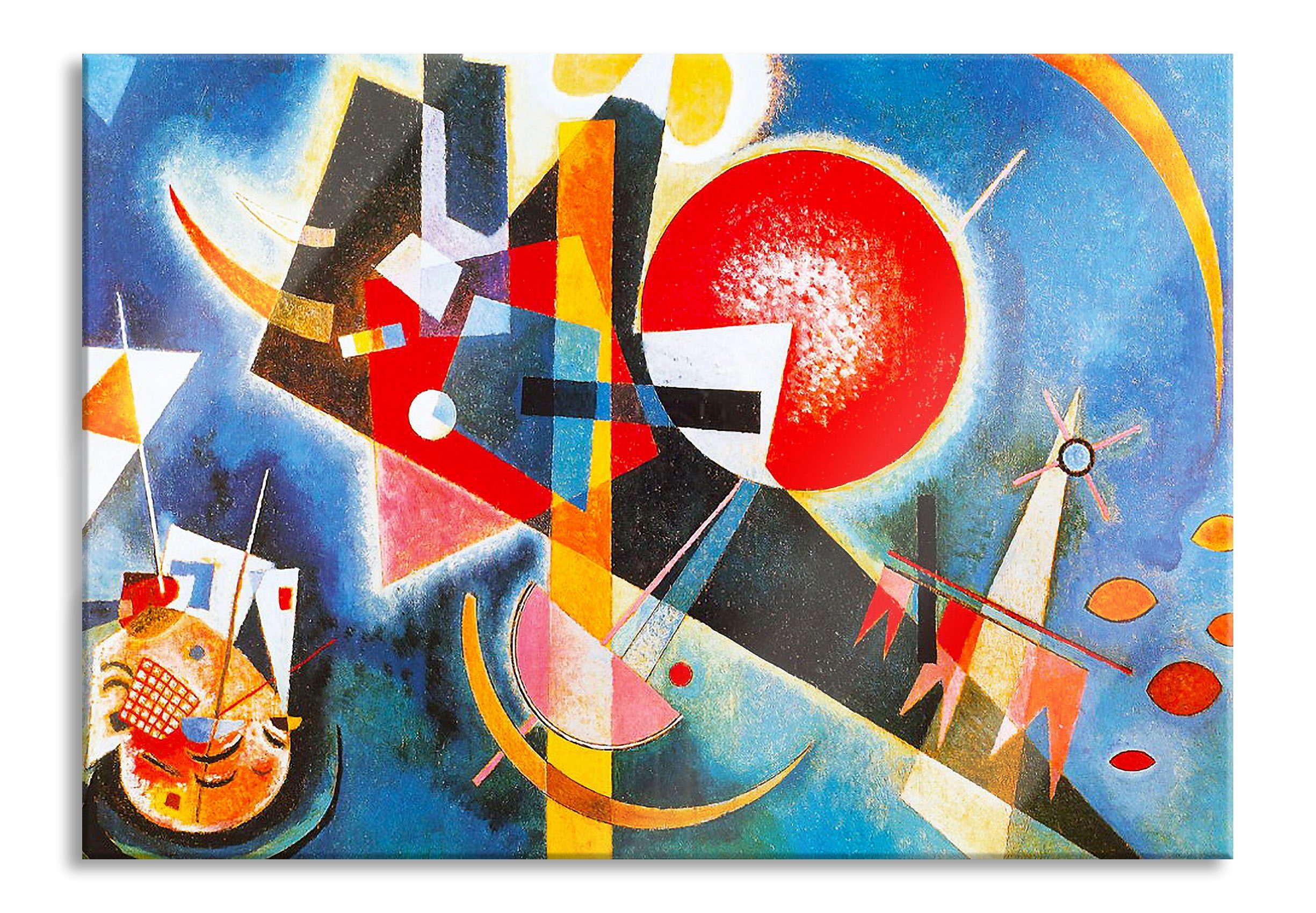 Pixxprint Glasbild Wassily Kandinsky Landschaft Mit Roten Flecken