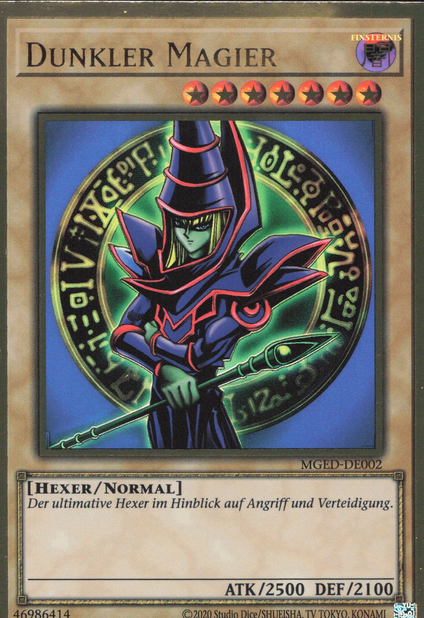 Recollectibles Sammelkarte Yugioh Dunkler Magier Yu Gi Oh Mged De002