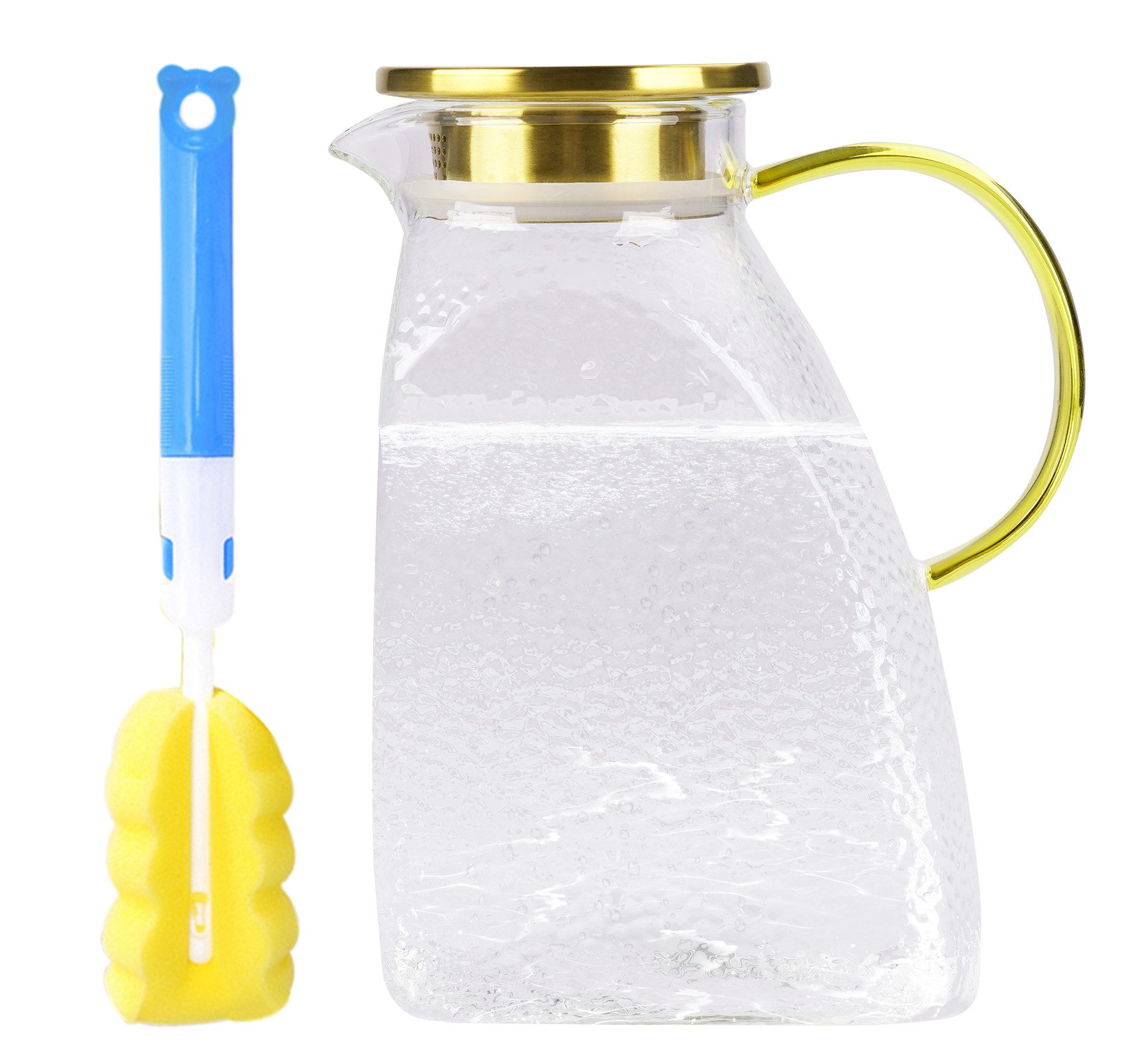 Homewit Wasserkaraffe 18 Liter Glaskaraffe Mit Deckel Mit Edelstahl