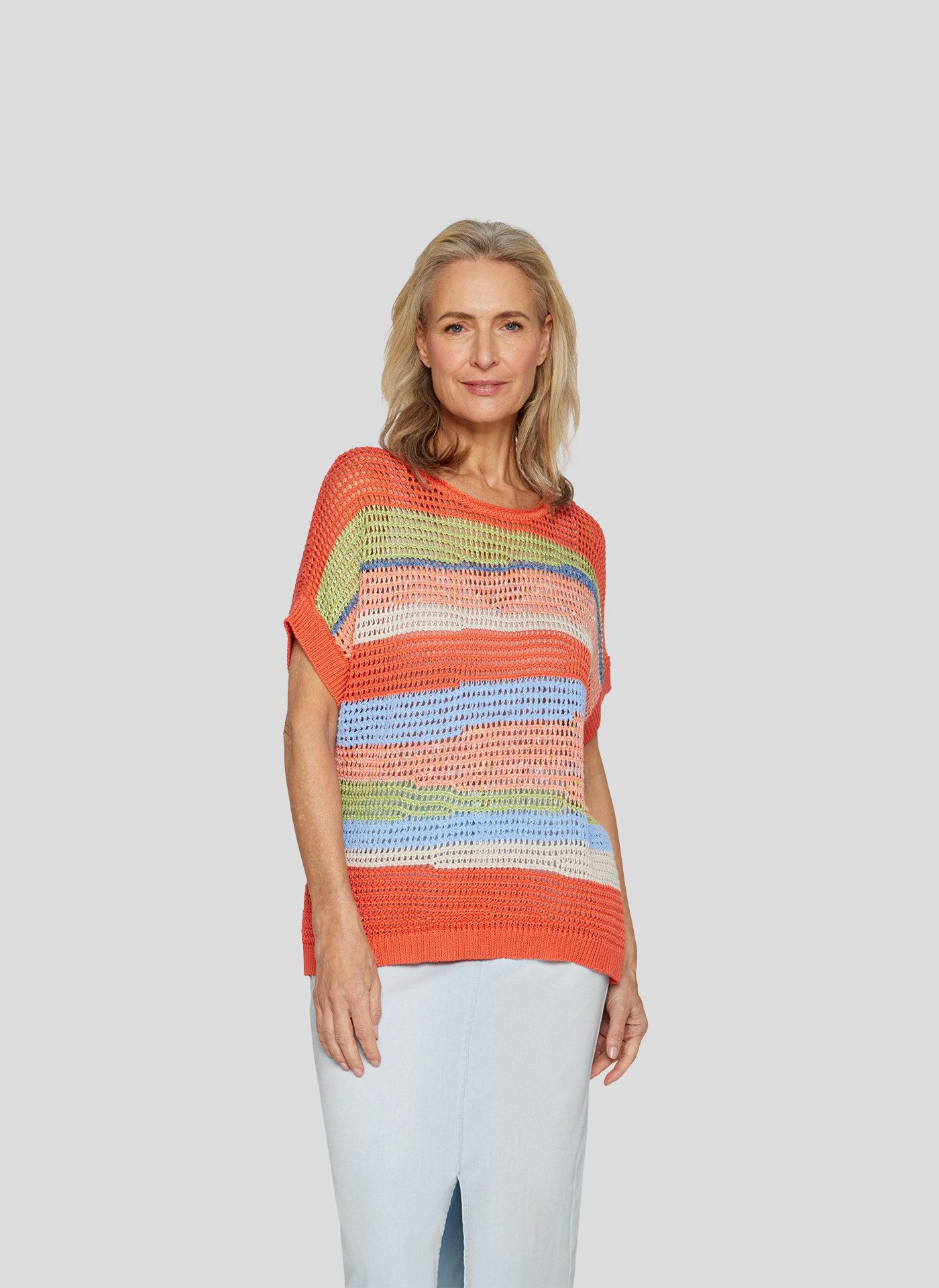 Rabe Strickpullover Rabe Sommerpullover mit Strukturstrick