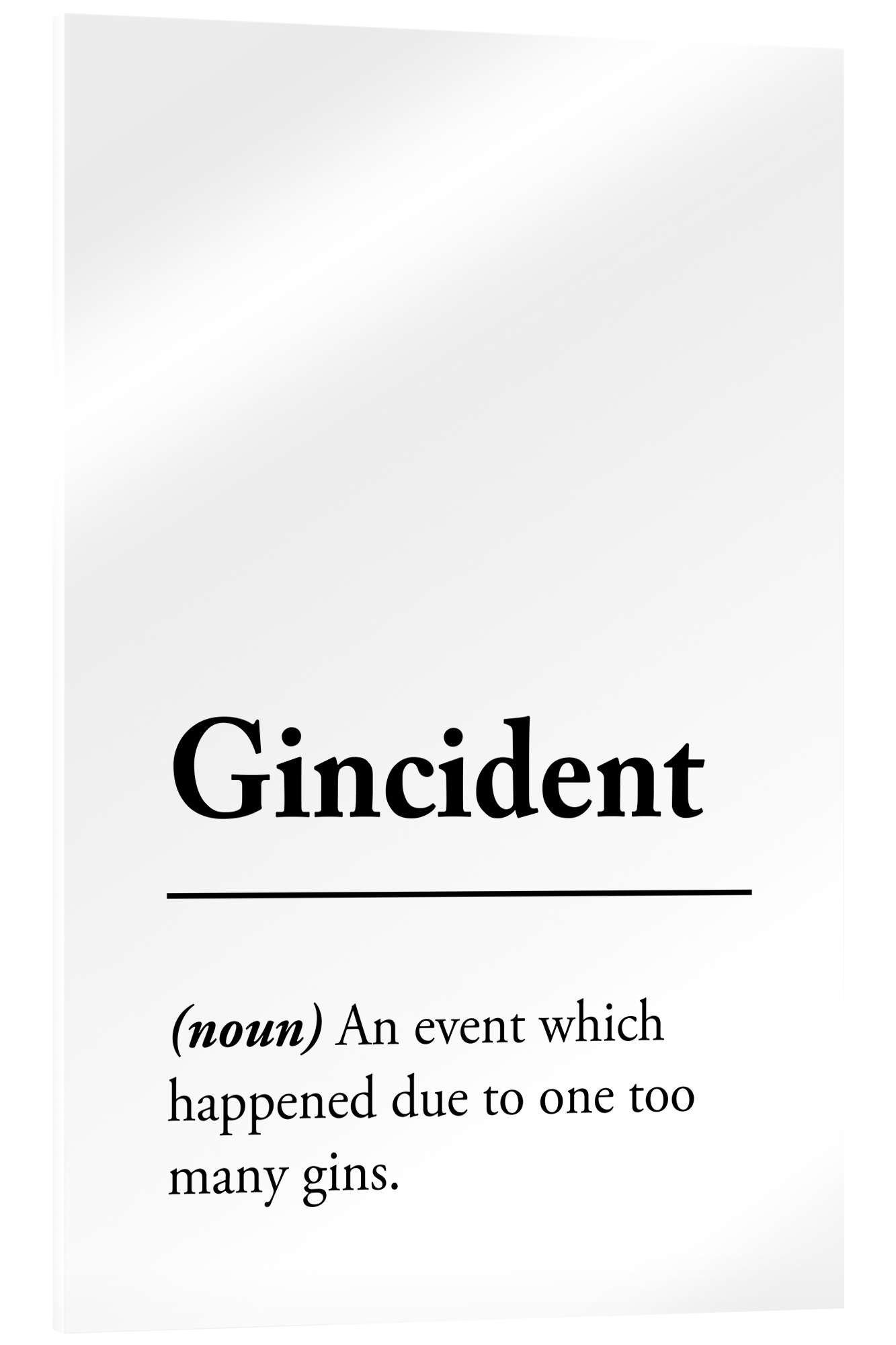 Posterlounge Acrylglasbild Typobox, Gincident Definition (Englisch ...