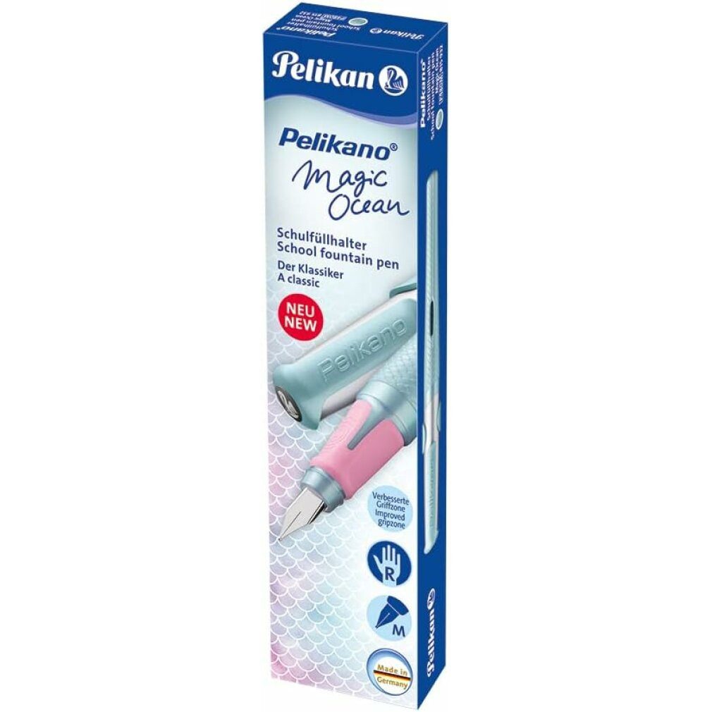 Pelikan Füllfederhalter Füller o P480M Magic Ocean, mit schimmender ...