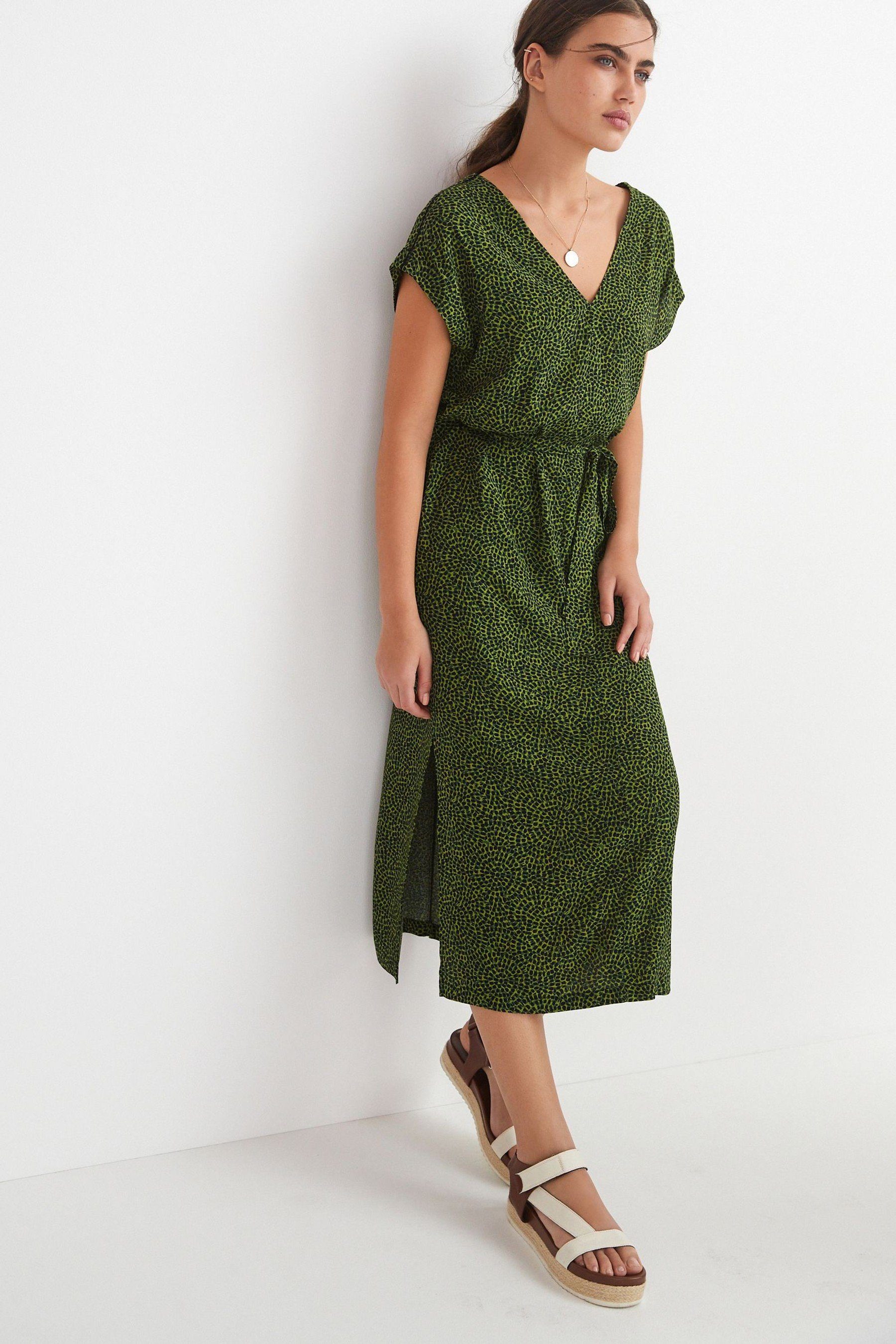 Next Midikleid Kaftan Midikleid Mit Bindegürtel 1 Tlg Online Kaufen