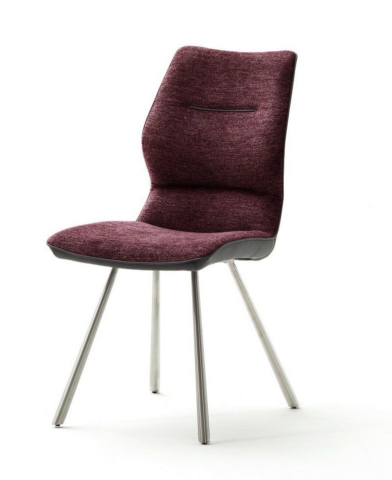 Mca Furniture Esszimmerstuhl 2er Set 4 Fuß Stuhl Orlando Merlot 2er Set