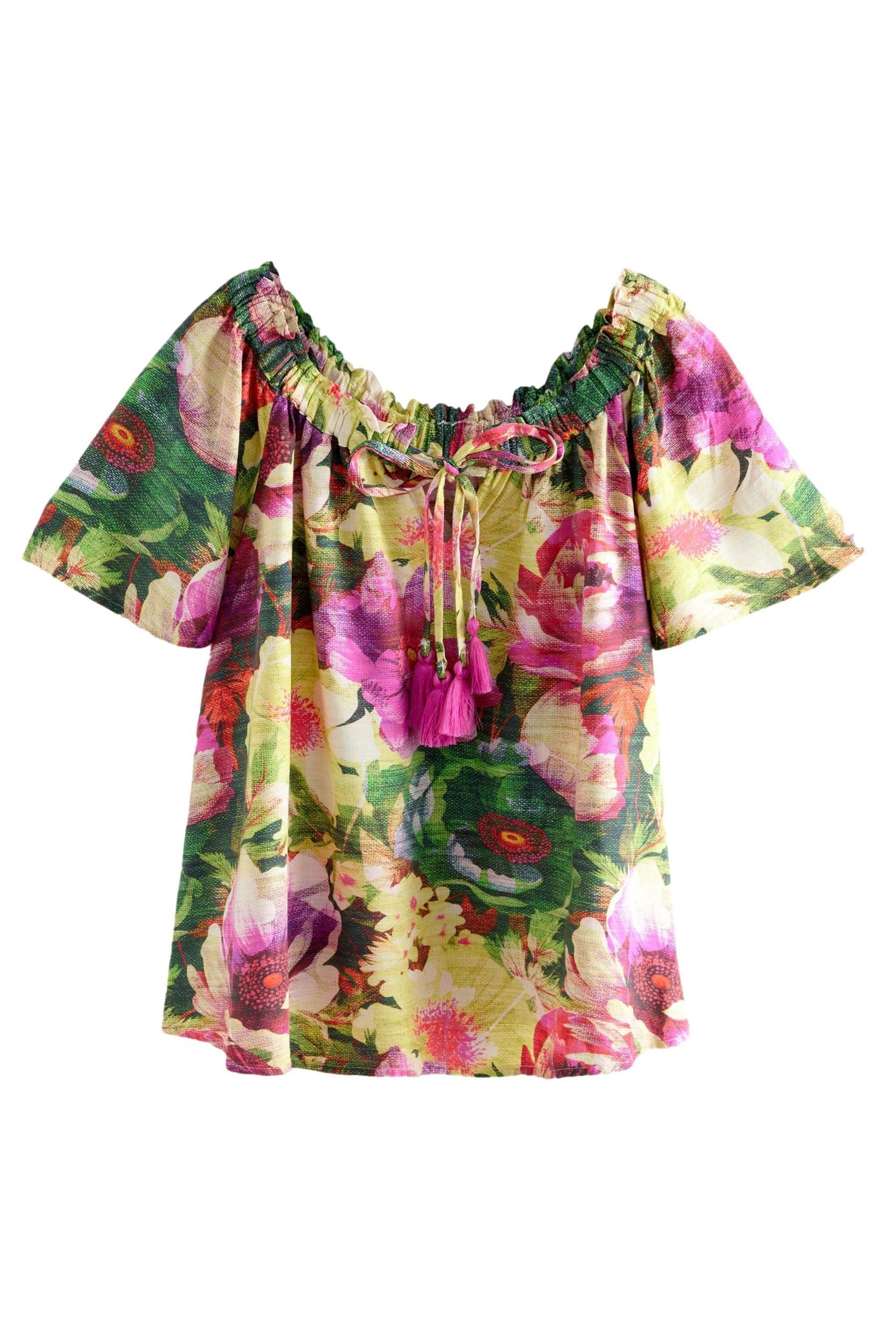 Next Blusenshirt Bardot Oberteil Mit Bindedetail Kurzgröße 1 Tlg
