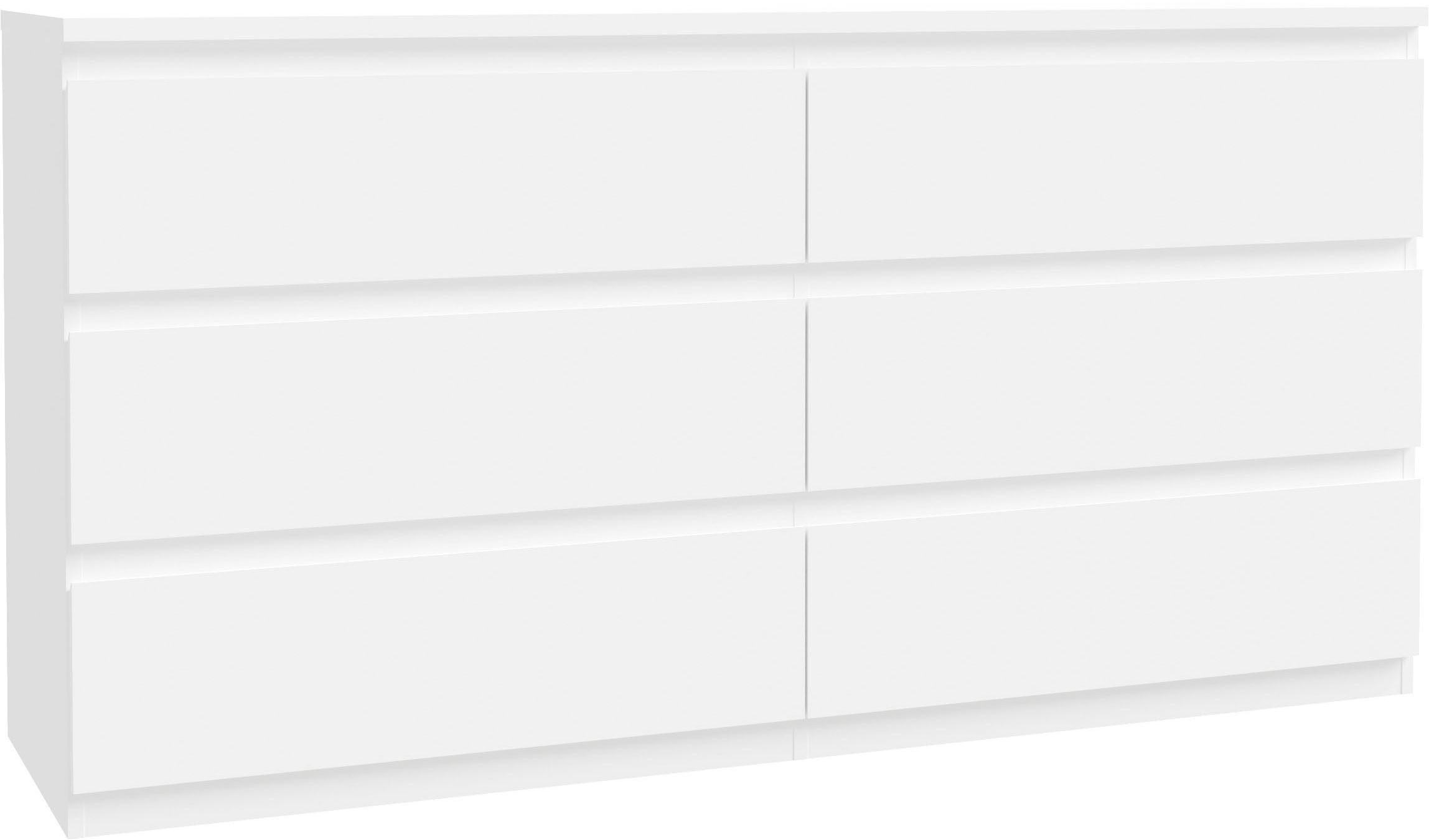 FORTE Kommode Edmore, große Kommode, grifflose Front, Stauraum, 6 ...