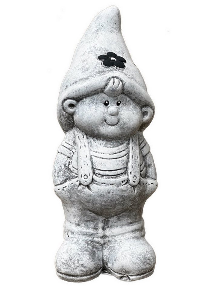 Stone And Style Gartenfigur Steinfigur Wichtel Junge Frostfest