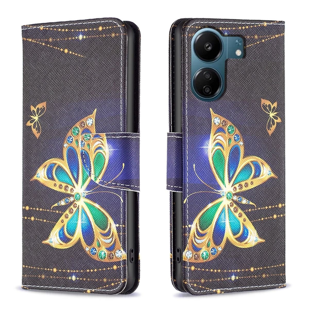 Wigento Handyhülle Für Xiaomi Redmi 13c Kunstleder Handy Tasche Hülle