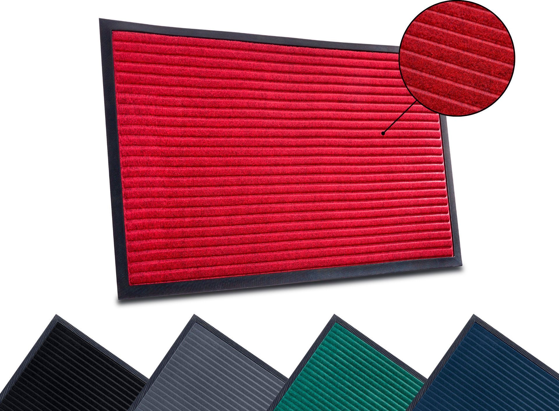 Hanse Home Fußmatte High Low Striped Mat Türmatte Rechteckig Höhe 5