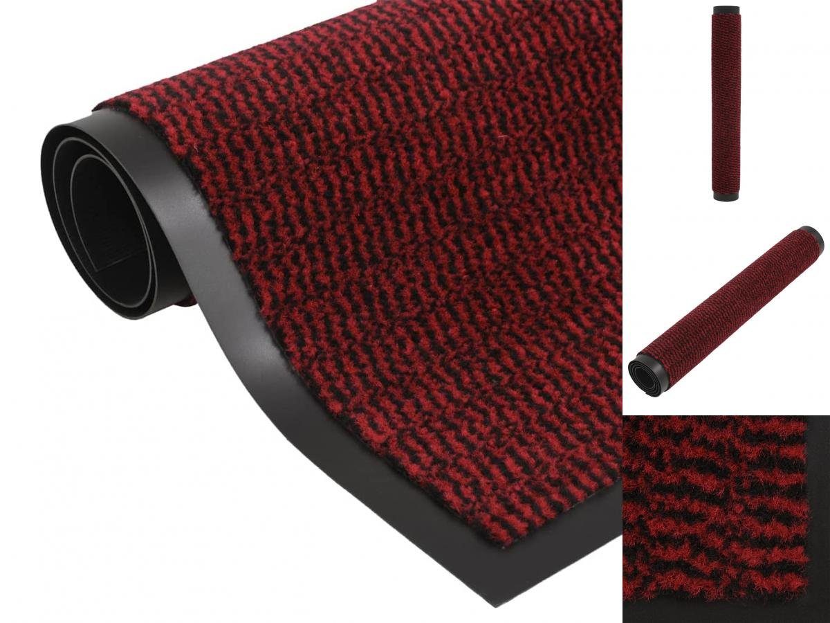 Fußmatte Fußmatte getuftet 60x180 cm Rot Fußabtreter Schuhabtreter Tür Teppich, vidaXL, Rechteck ...