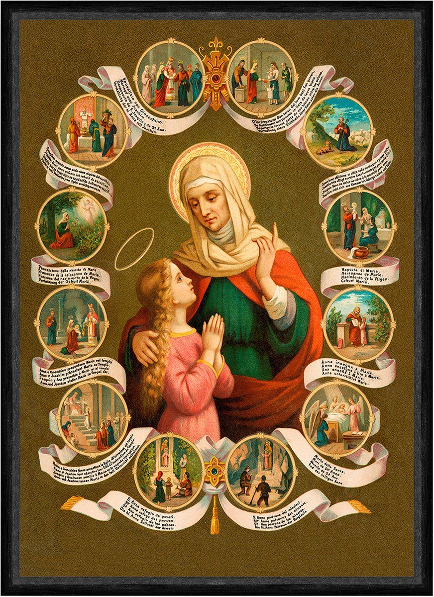 Kunstdruck Heilige Anna Mutter Marias Schutzpatronin Witwen Arme Faks_Sankt 0097, (1 St)