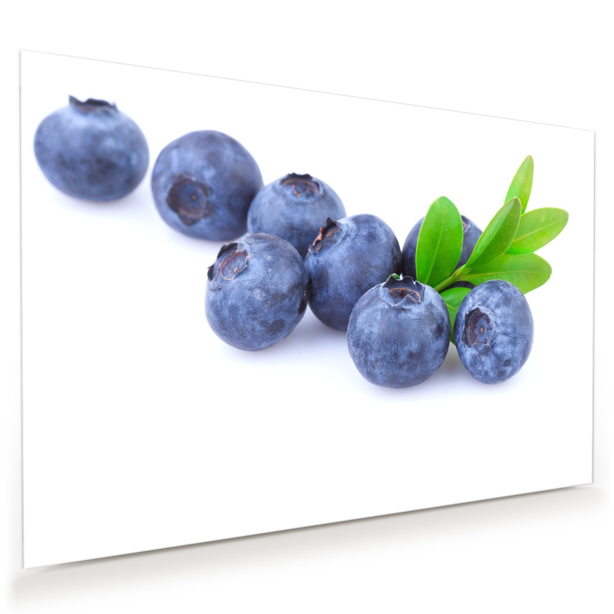 Primedeco Glasbild Wandbild Heidelbeeren Linear Mit Aufhängung