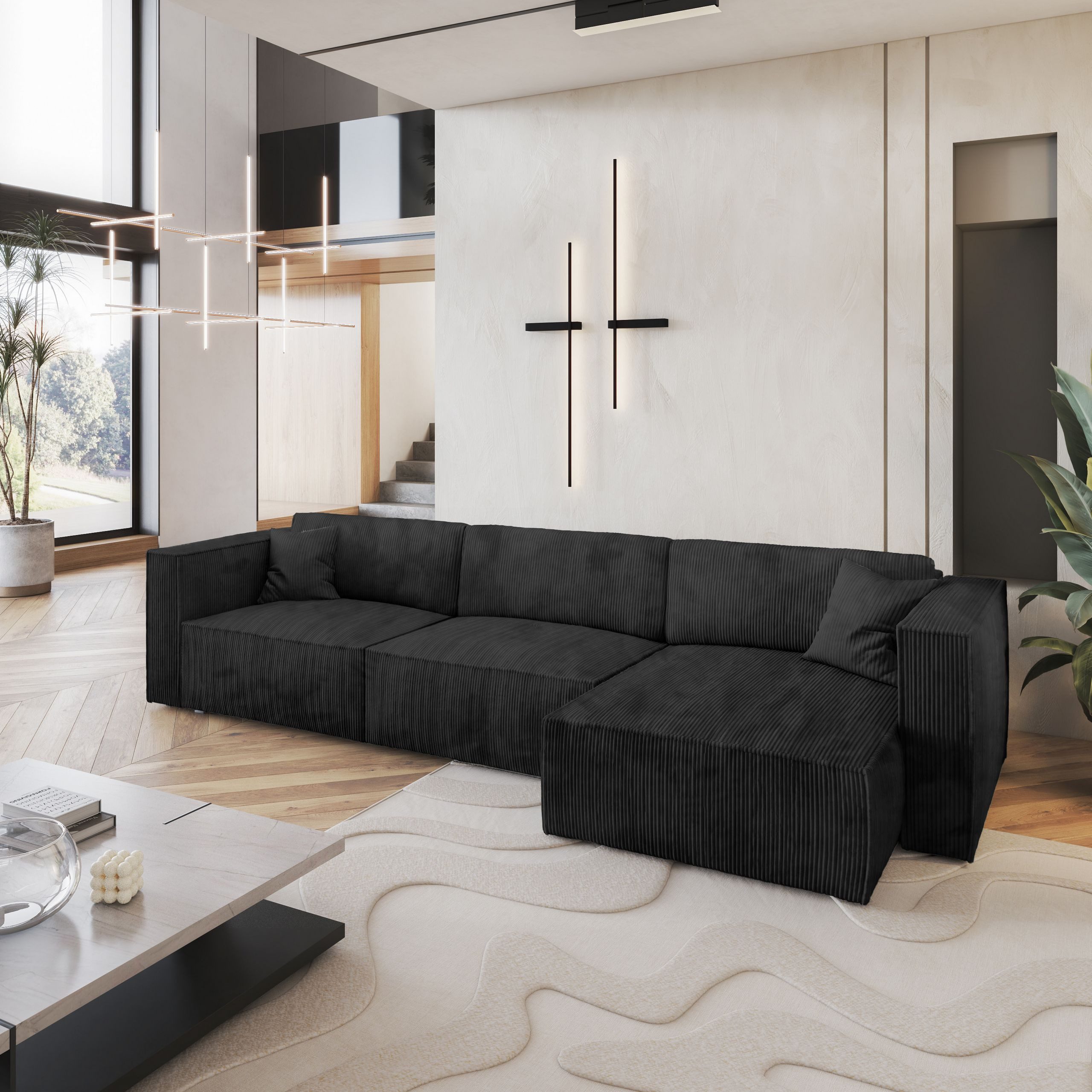 Masseno Ecksofa TOLMO mit Schlaffunktion L-Form, Sofa mit Bettkasten ...